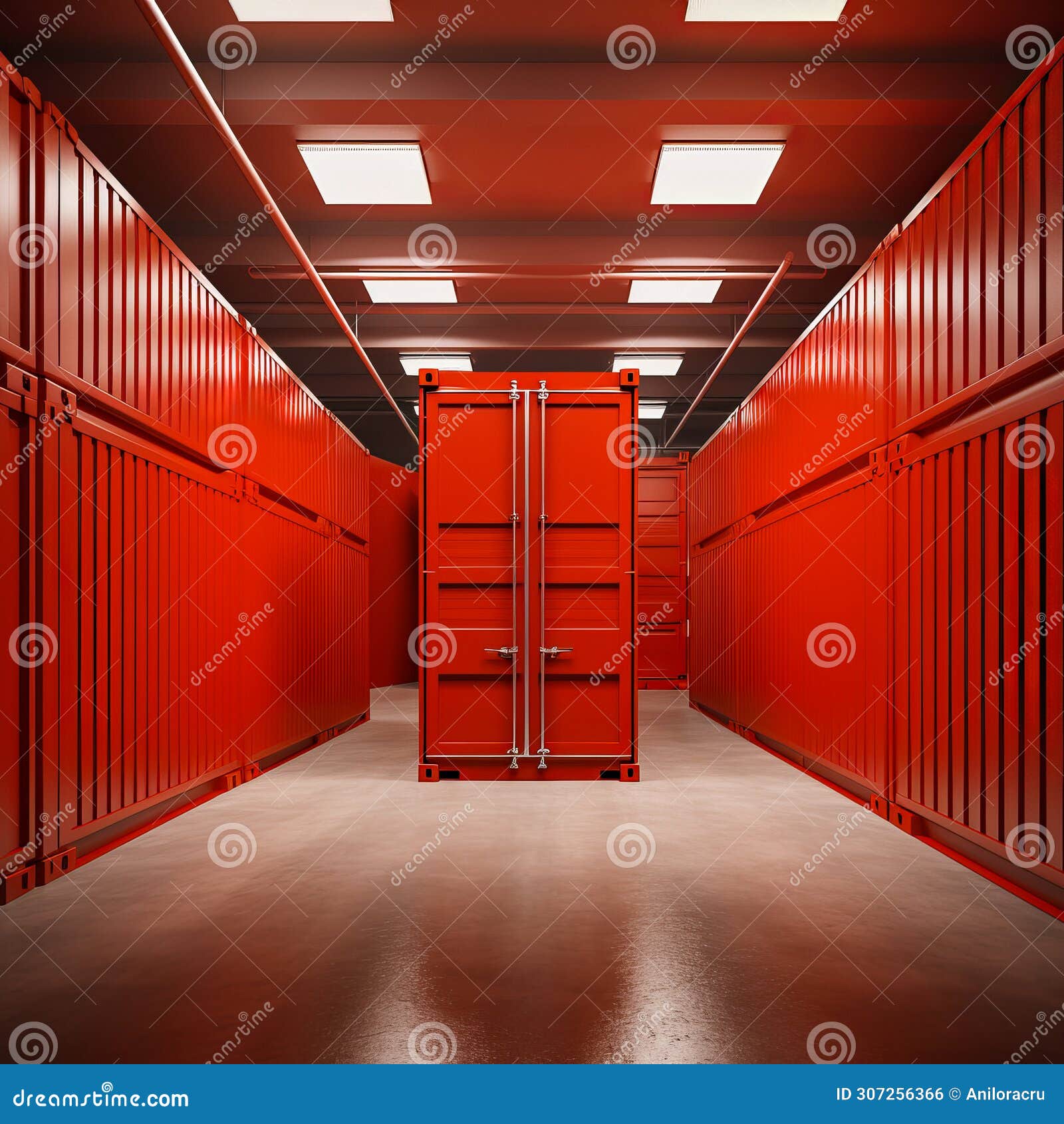 Distribution Center with Box Packaging on Shelves. Warehouse with ...