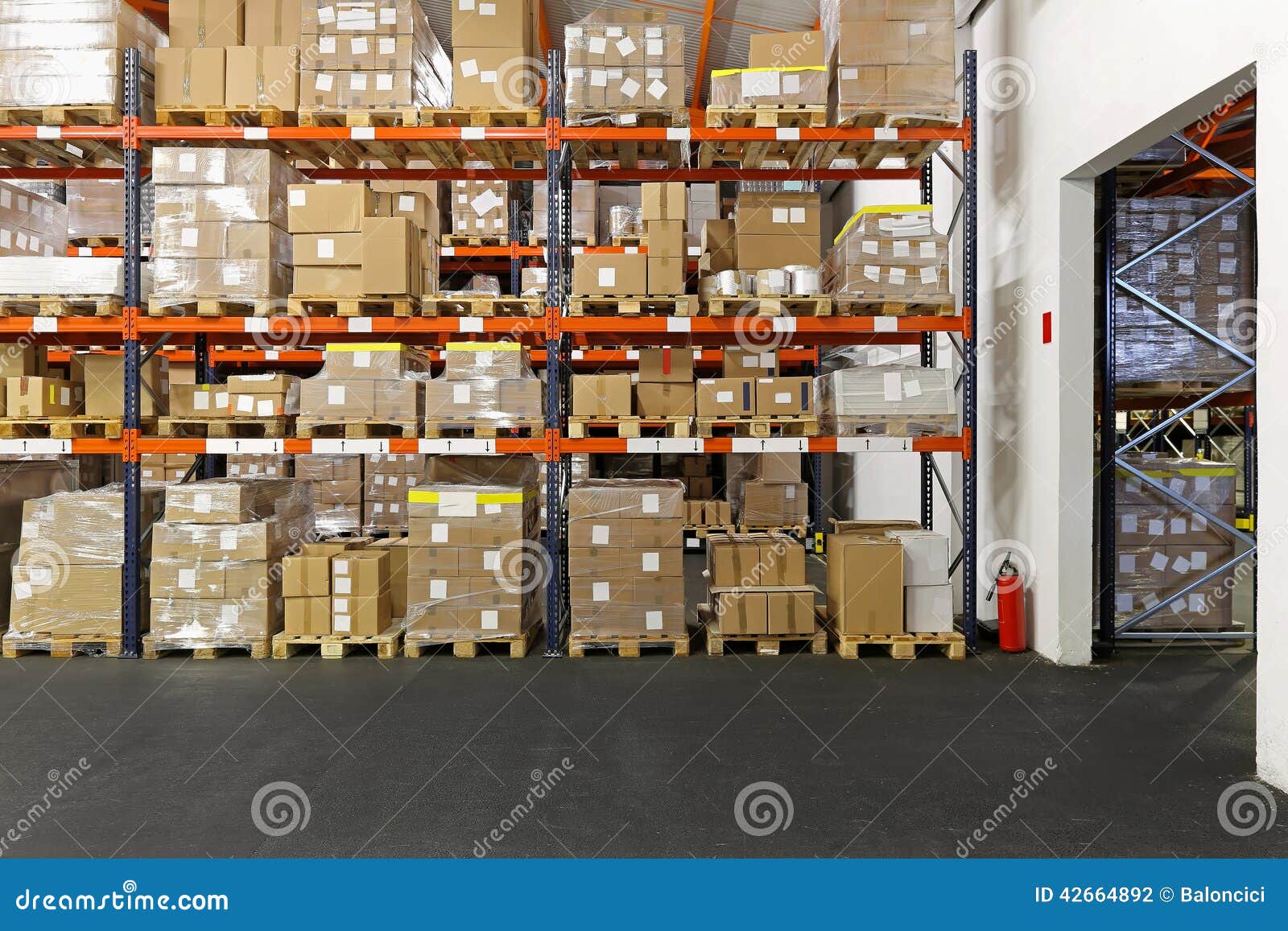 Distribution center stock photo. Image of shelf, boxes - 42664892