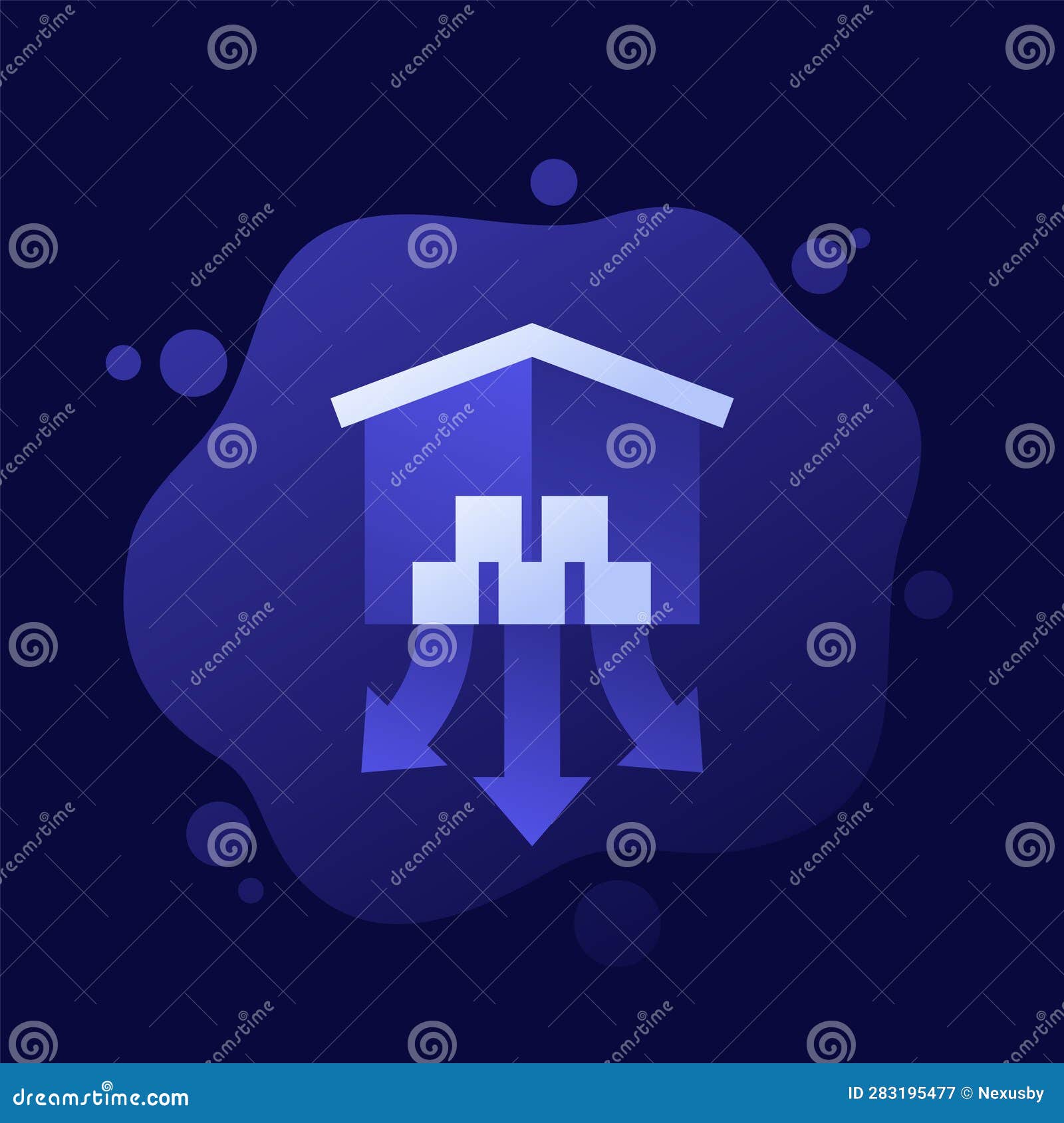 Distribution Center Icon, Vector Design Stock Vector - Illustration of ...