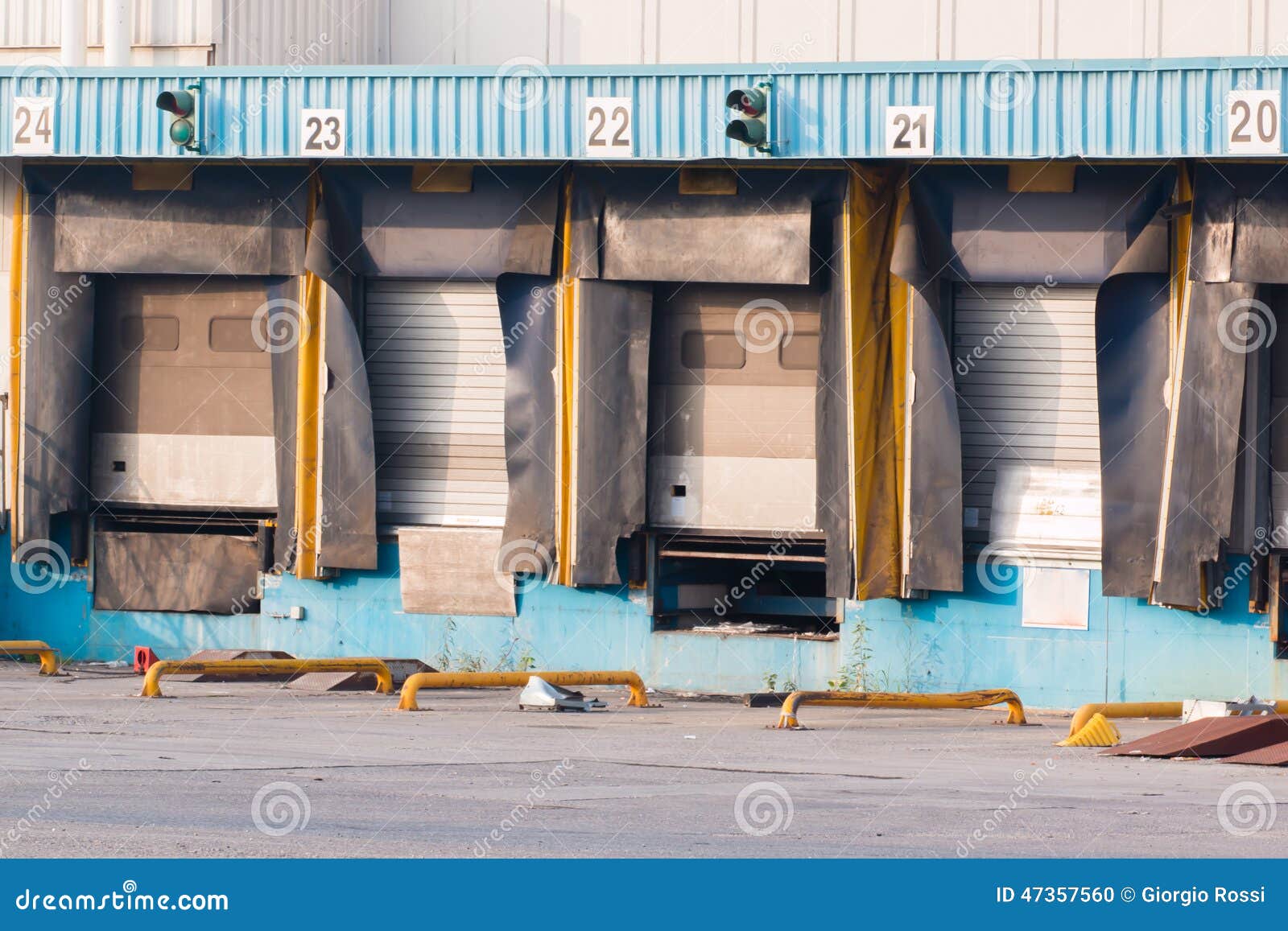 Distribution Center S Empty Loading Dock Cargo Doors Stock Photo ...