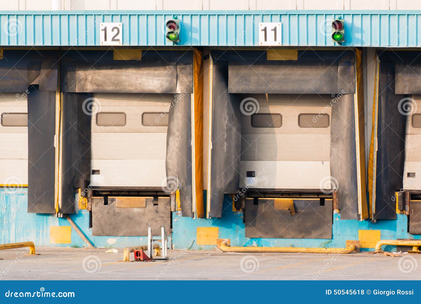 Distribution Center S Empty Loading Dock Cargo Doors Stock Photo ...