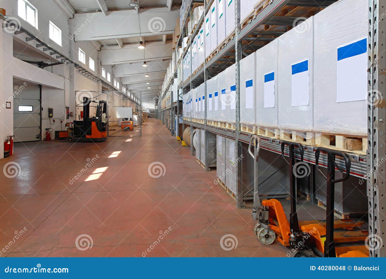 Distribution center stock photo. Image of delivery, shelves - 40280048