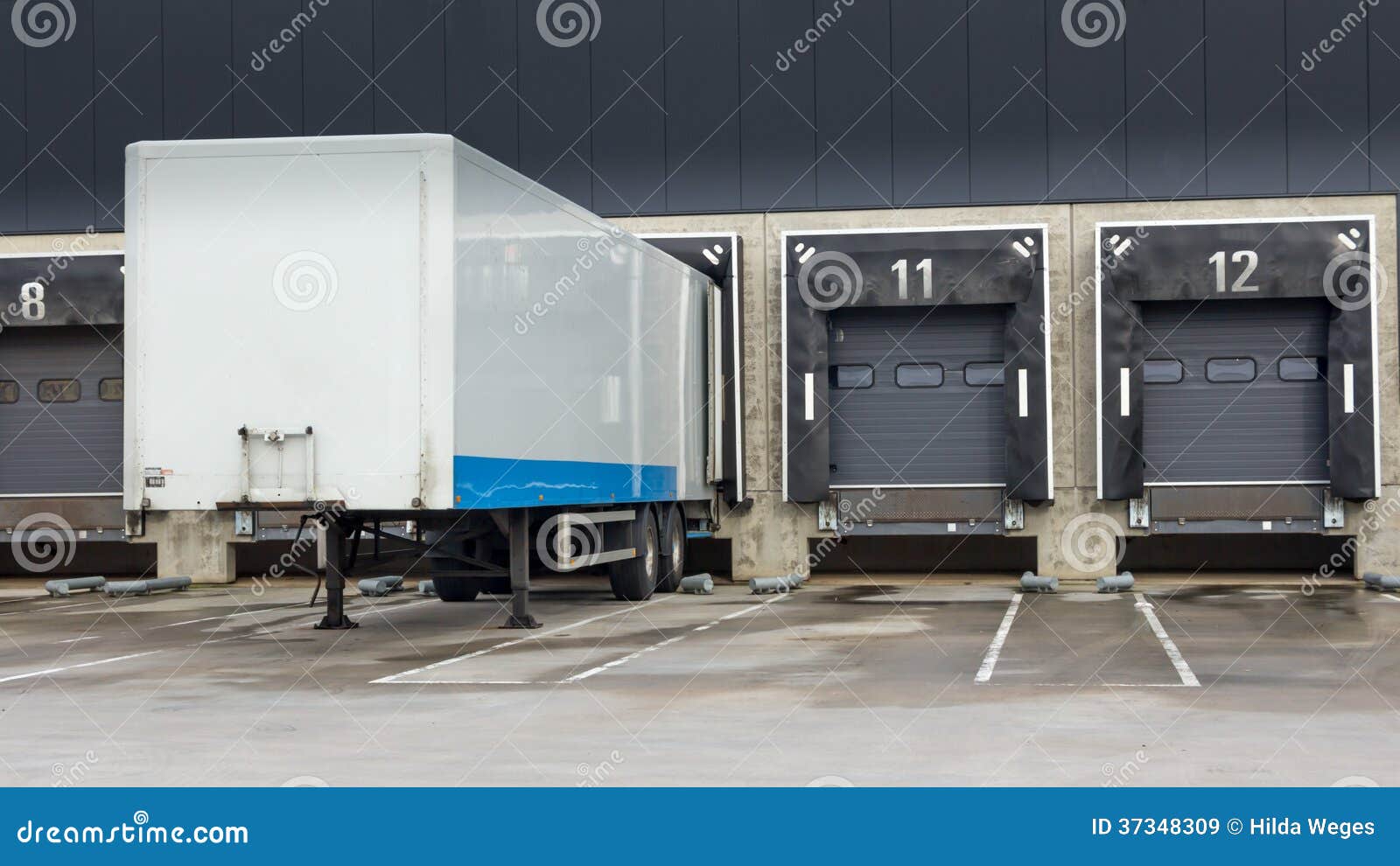 Distribution Centre and Docking Station for Trucks Stock Image - Image ...