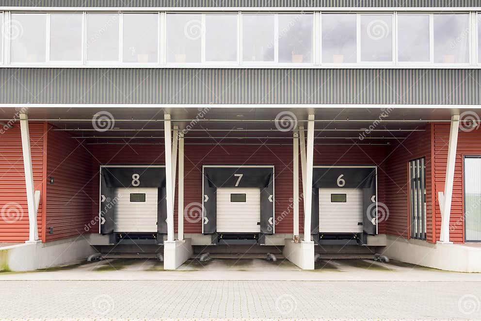 Distribution Centre and Docking Station for Trucks Stock Photo - Image ...