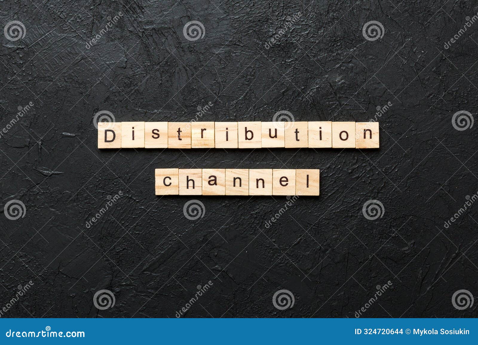 CHANNEL Word Written On Wooden Blocks On Light Blue Background Royalty ...