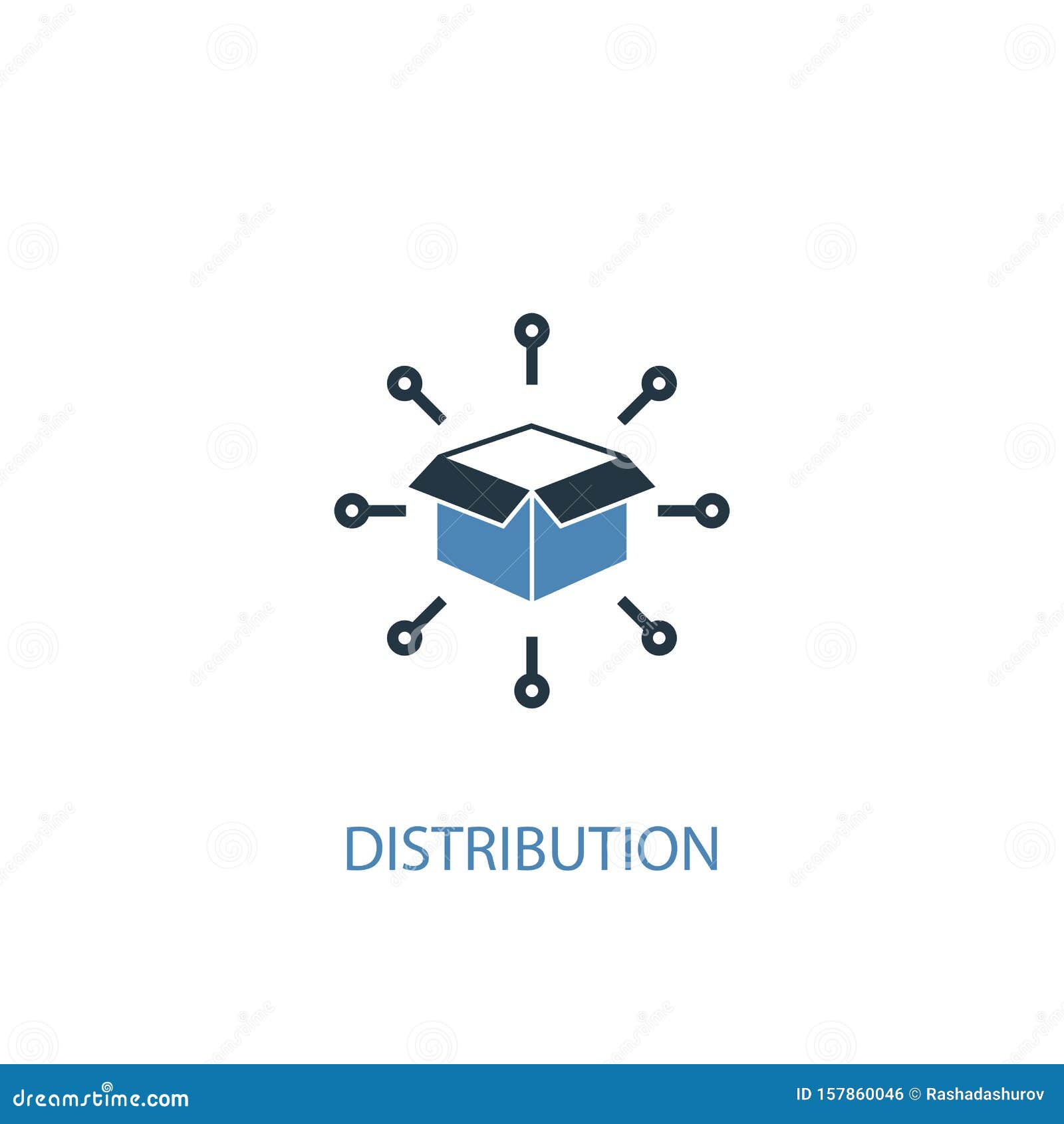 Distribution Concept 2 Colored Icon Stock Vector - Illustration of ...