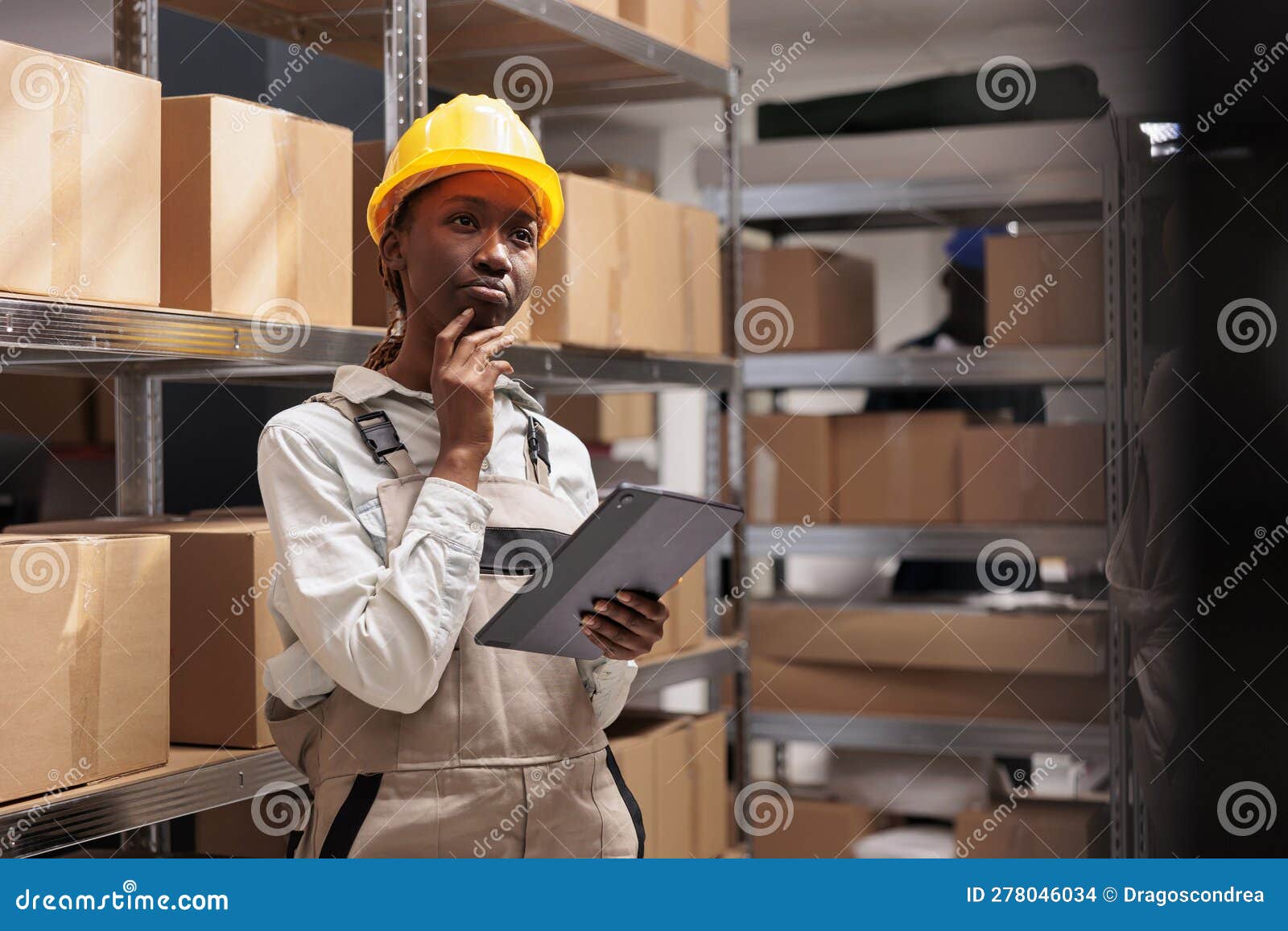 Distribution Department Warehouse Supervisor Thinking about Parcels ...
