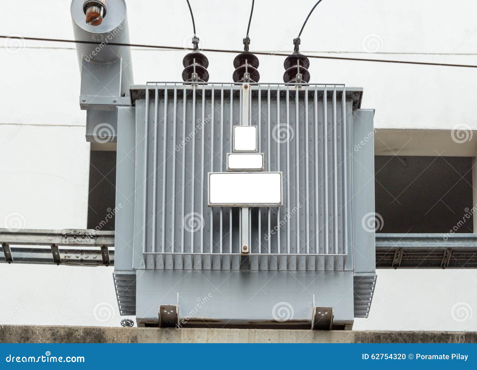 Distribution Electrical Transformer Stock Photo - Image of large ...