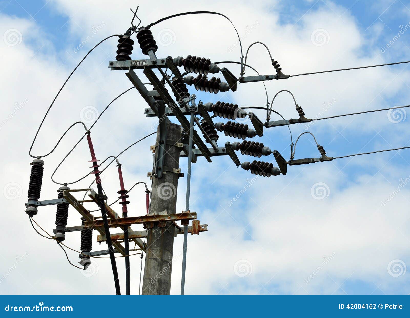 Distribution of Electricity Stock Photo - Image of current, electricity ...
