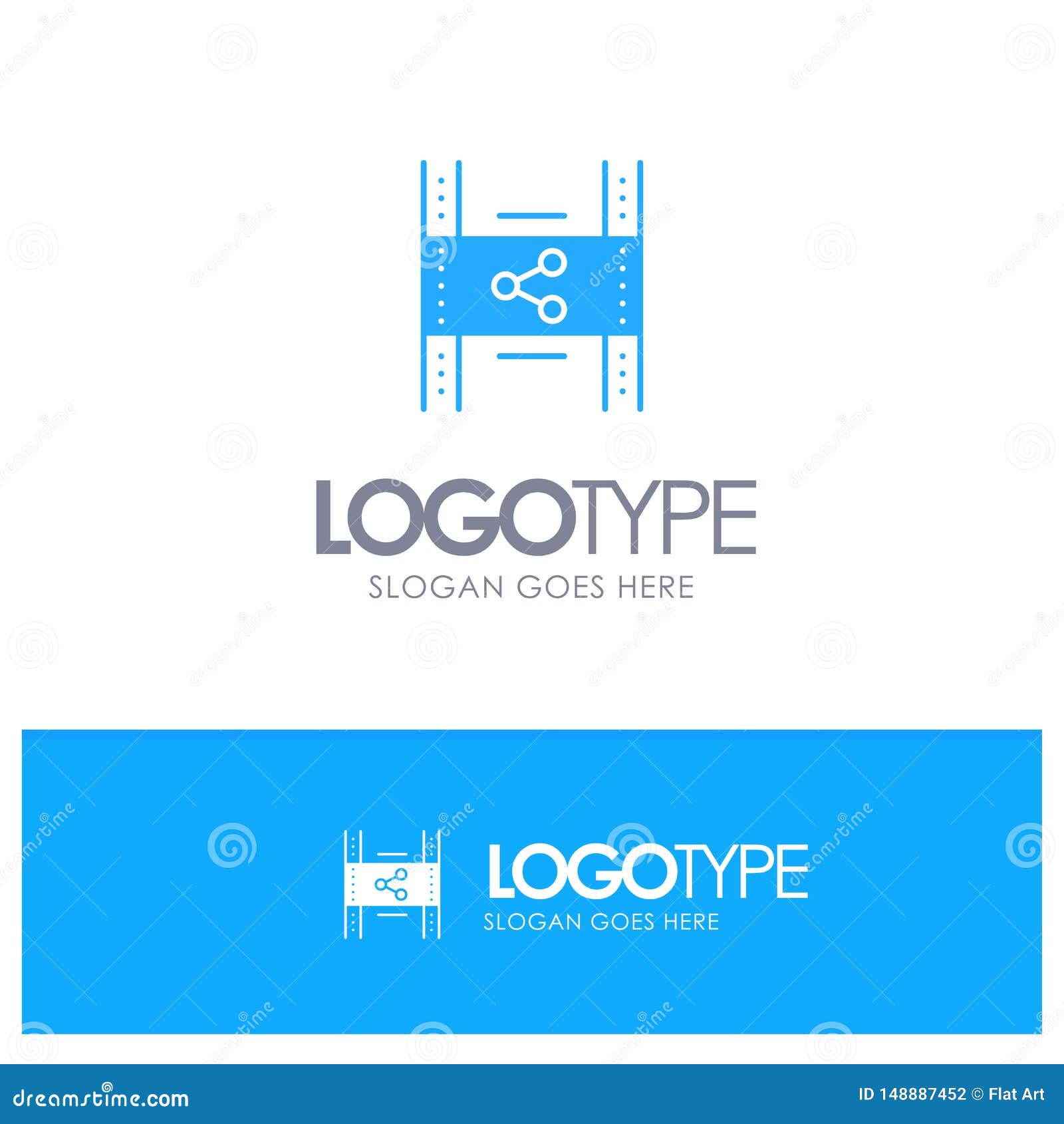 Distribution, Film, Movie, P2p, Share Blue Solid Logo with Place for ...