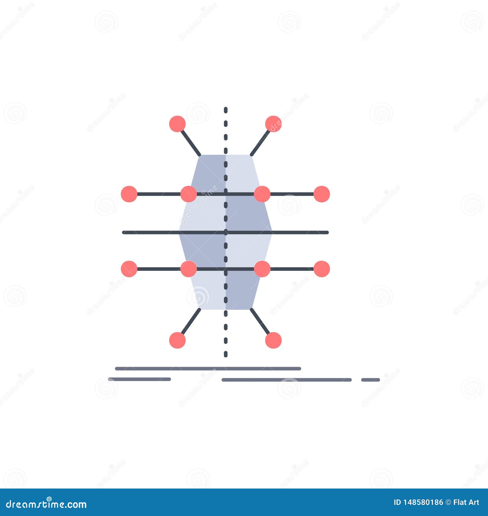 Distribution, Grid, Infrastructure, Network, Smart Flat Color Icon ...