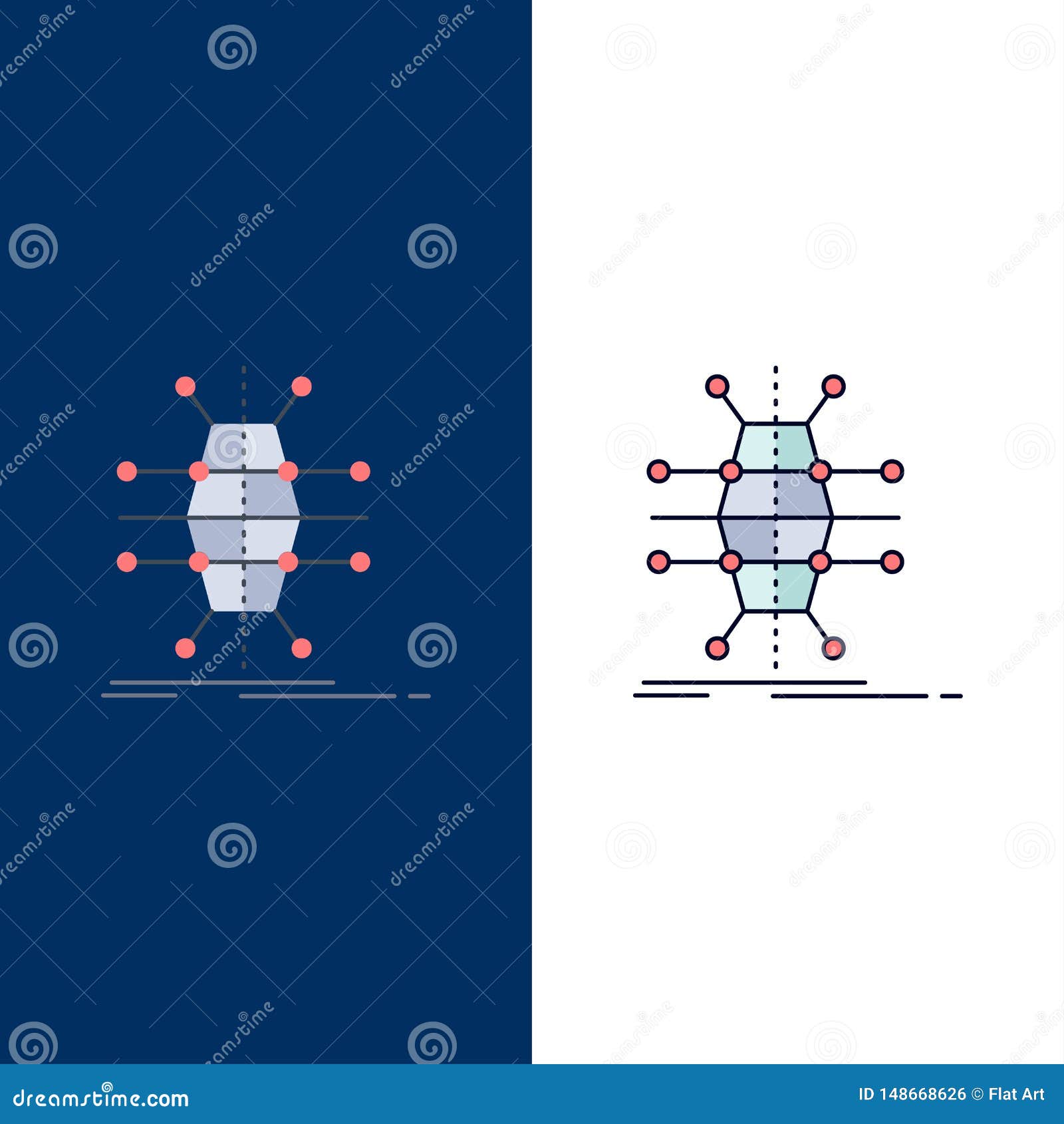 Distribution, Grid, Infrastructure, Network, Smart Flat Color Icon ...