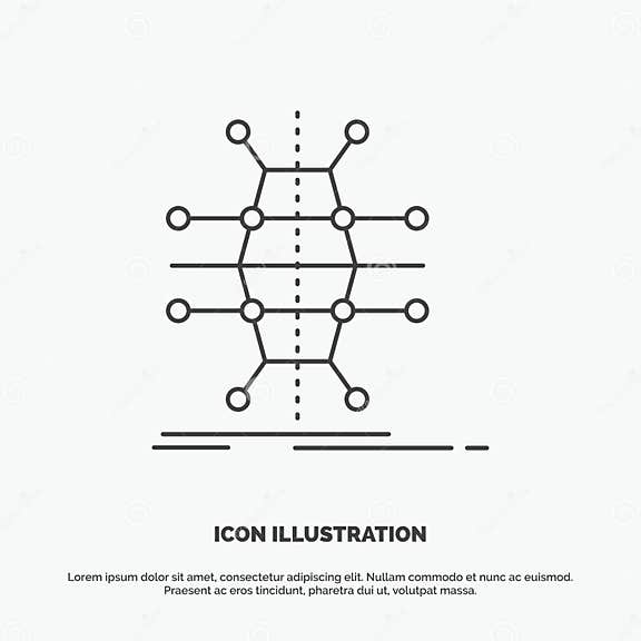 Distribution, Grid, Infrastructure, Network, Smart Icon. Line Vector ...