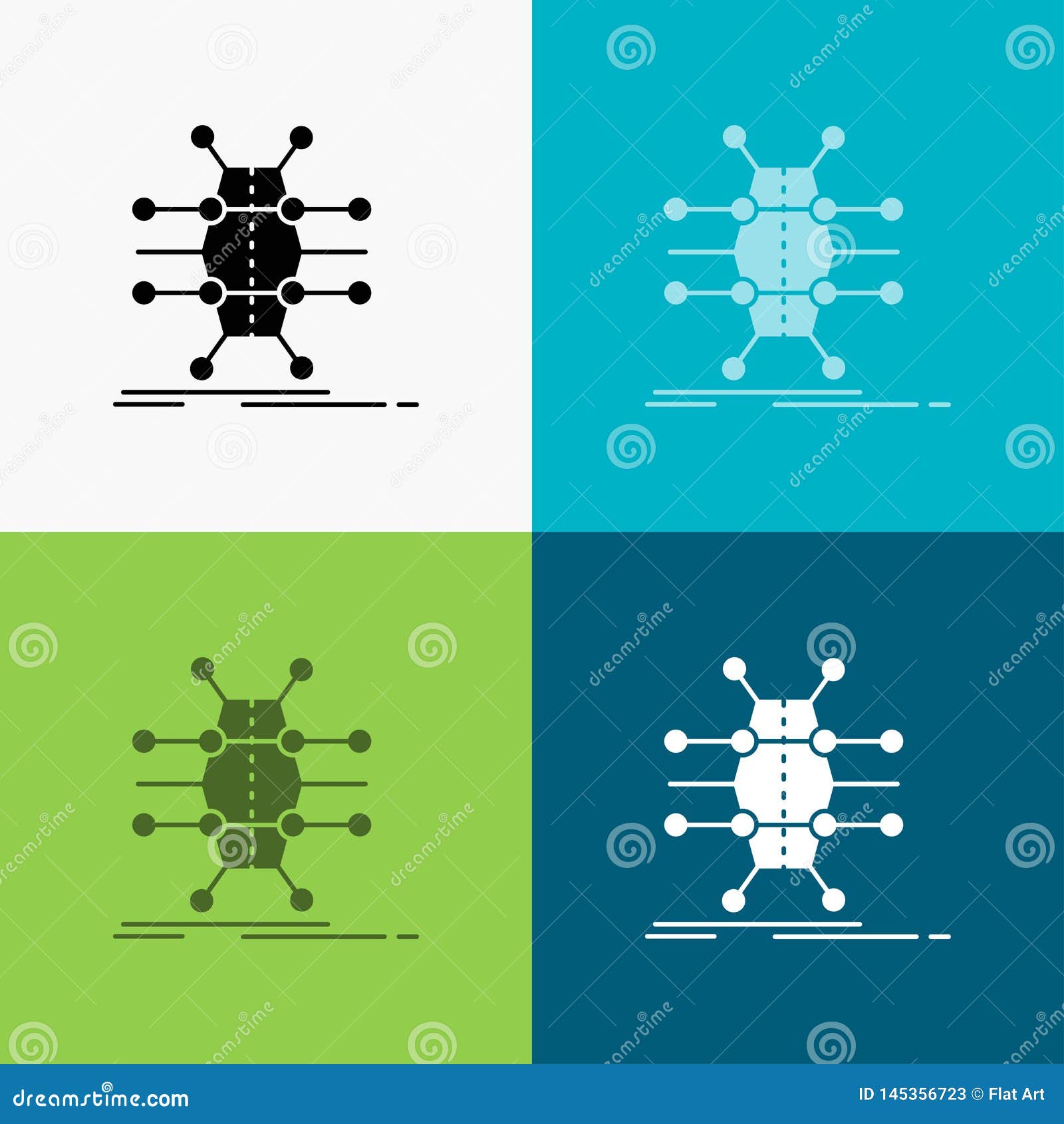 Distribution, Grid, Infrastructure, Network, Smart Icon Over Various ...