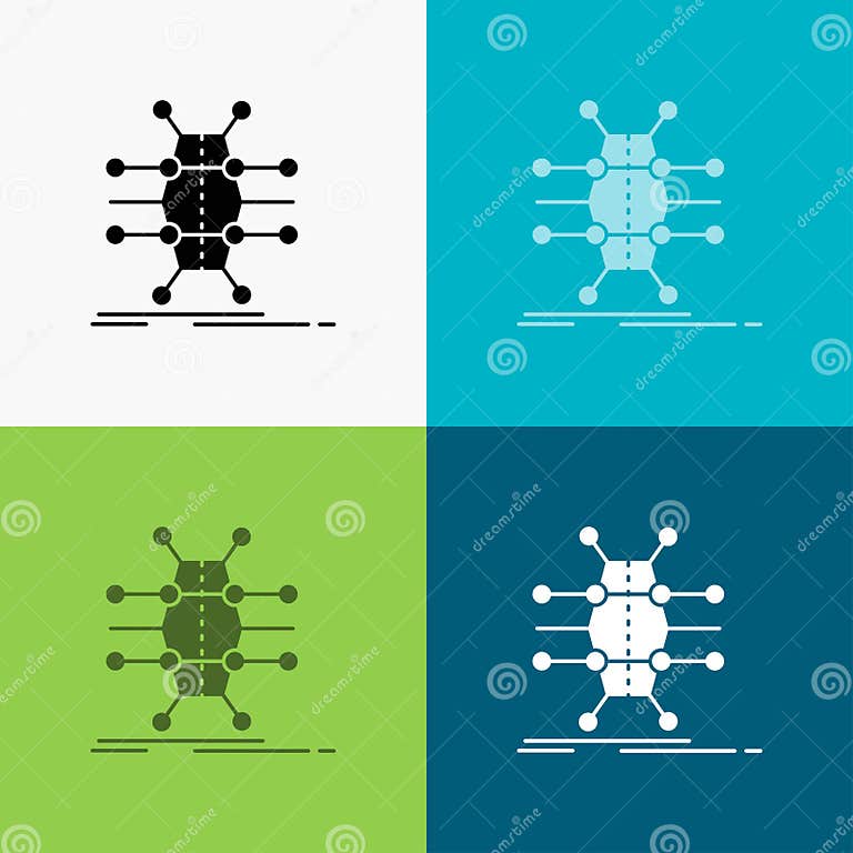 Distribution, Grid, Infrastructure, Network, Smart Icon Over Various ...