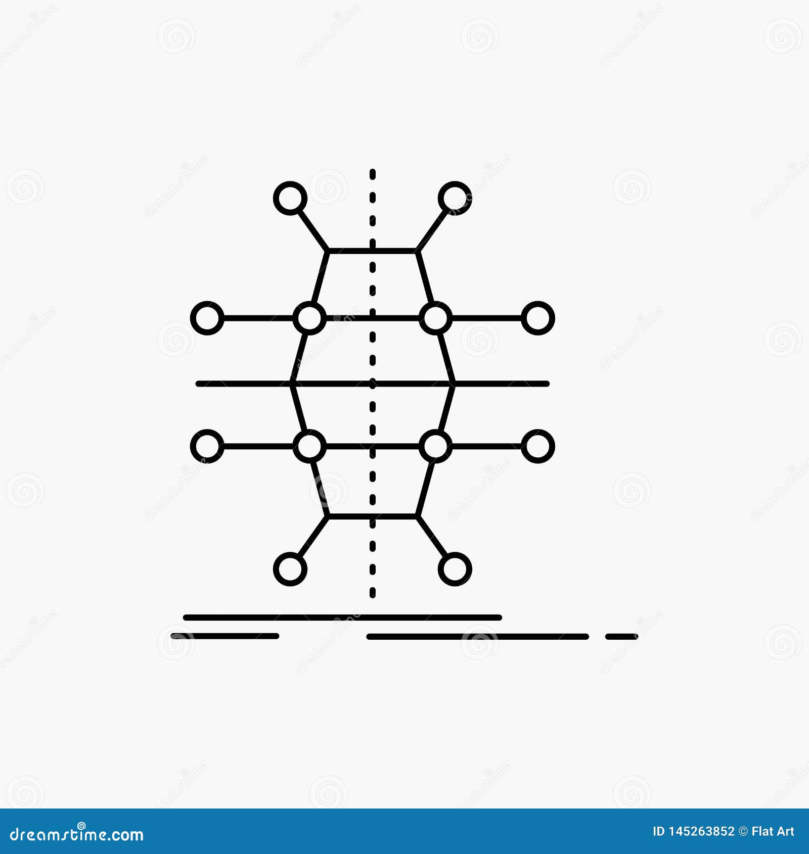 Distribution, Grid, Infrastructure, Network, Smart Line Icon. Vector ...