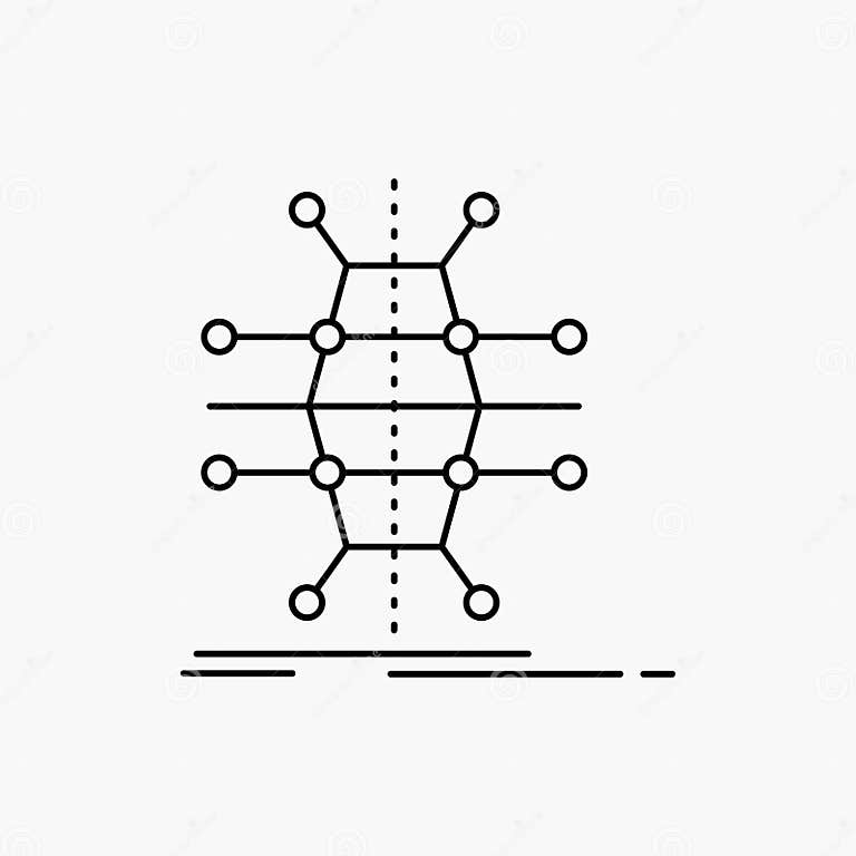 Distribution, Grid, Infrastructure, Network, Smart Line Icon. Vector ...