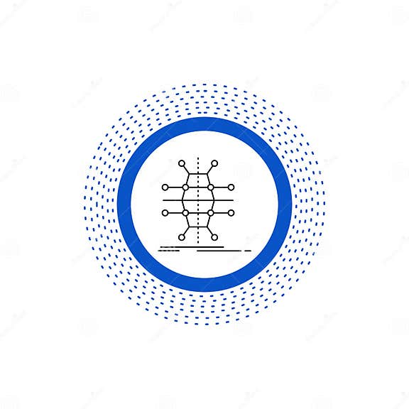 Distribution, Grid, Infrastructure, Network, Smart Line Icon. Vector ...