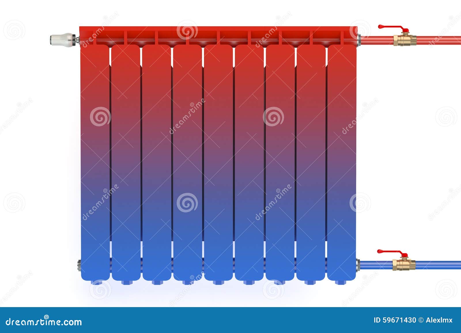 Distribution of Heat Flow in the Radiator Stock Illustration ...