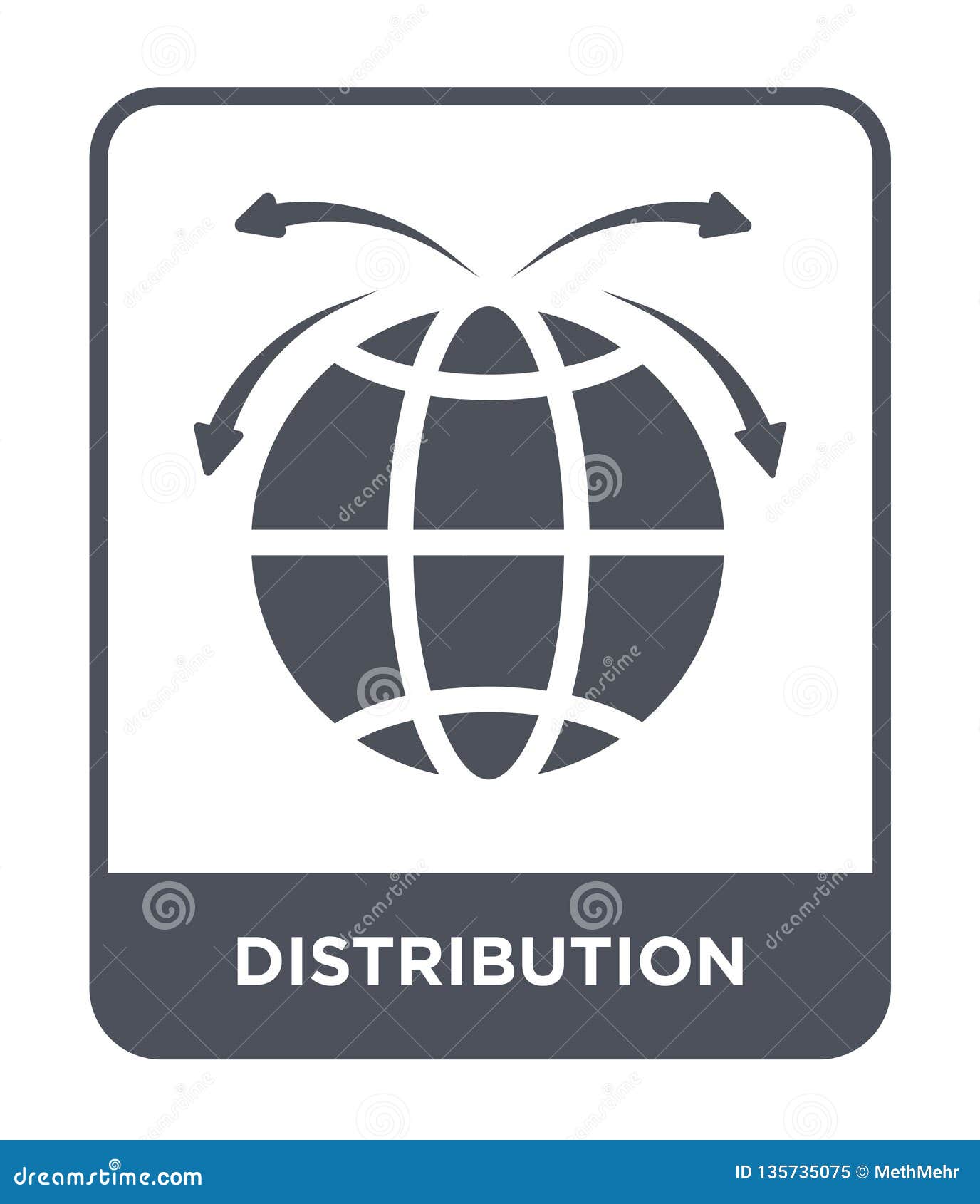 Distribution Icon in Trendy Design Style. Distribution Icon Isolated on ...
