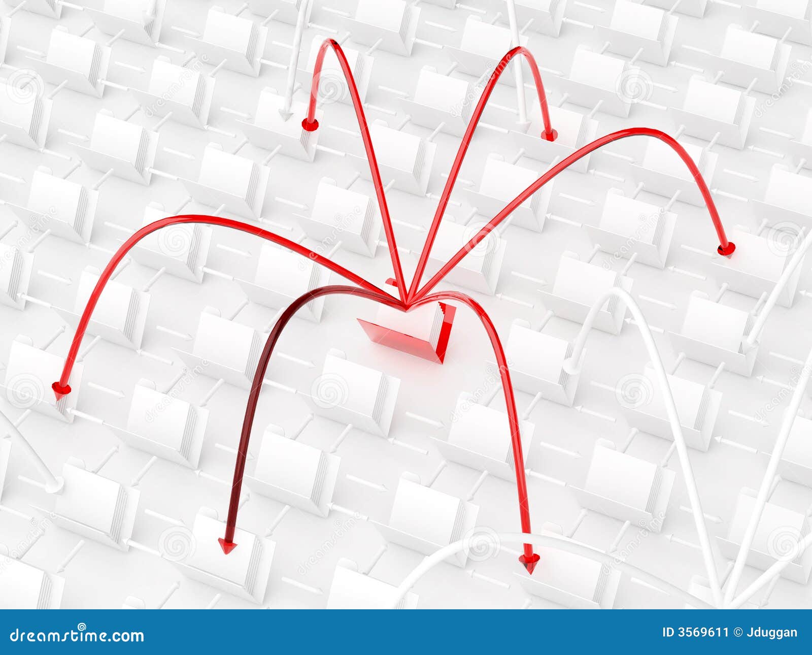 The Distribution of Information Stock Illustration - Illustration of ...