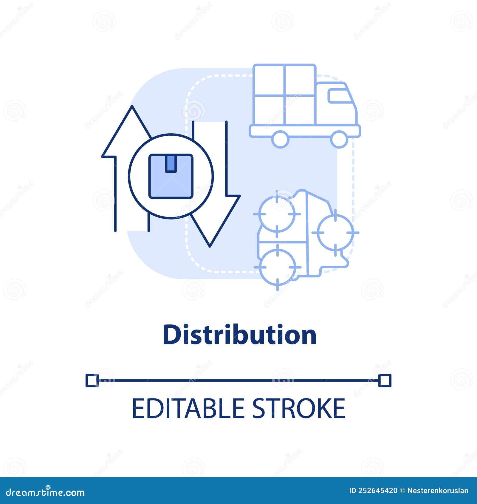 Distribution Light Blue Concept Icon Stock Vector - Illustration of ...