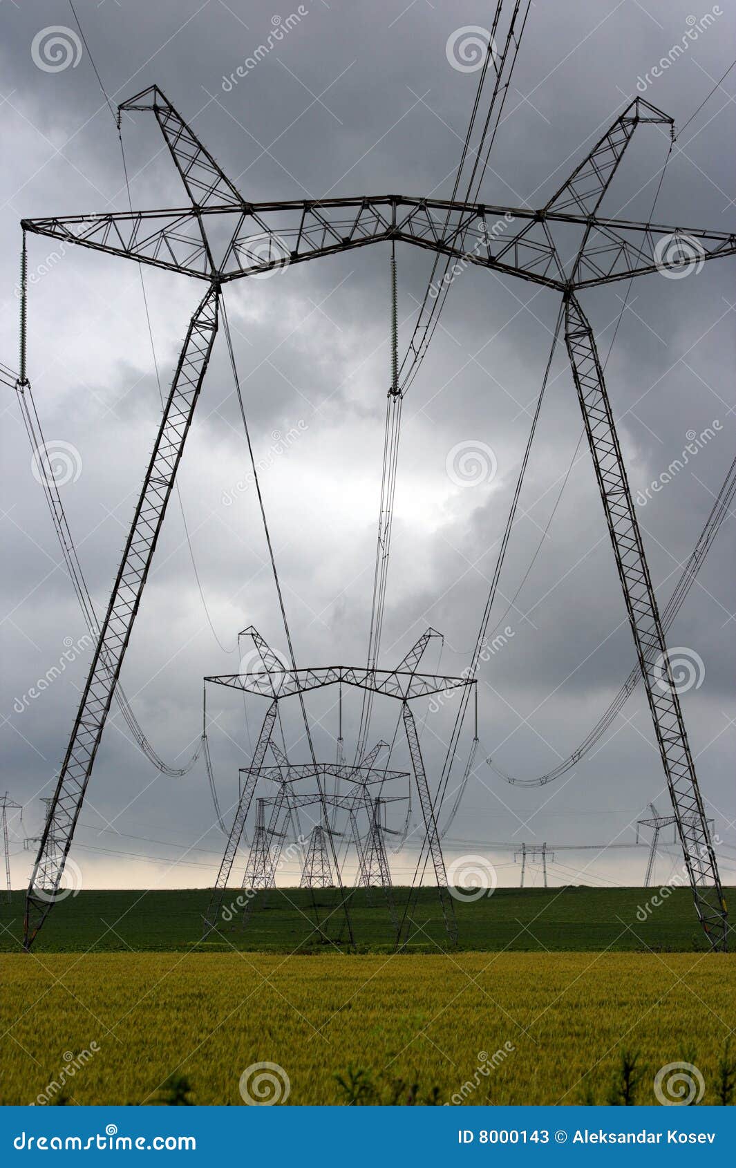 Distribution line stock image. Image of energy, tower - 8000143