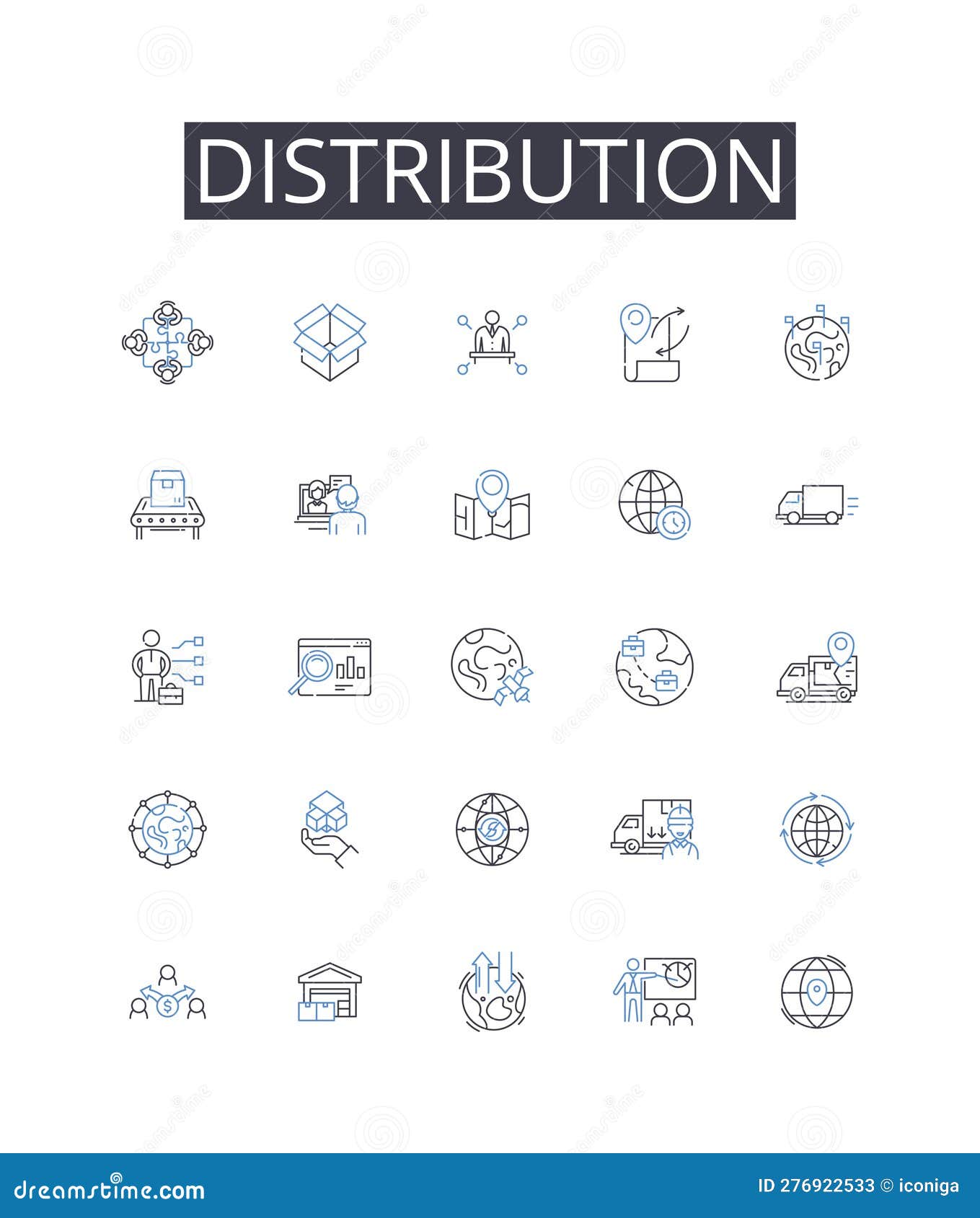 Distribution Line Icons Collection. D, Rendering, Augmented, Virtual ... Distribution Line Icons Collection. D, Rendering, Augmented, Virtual ...