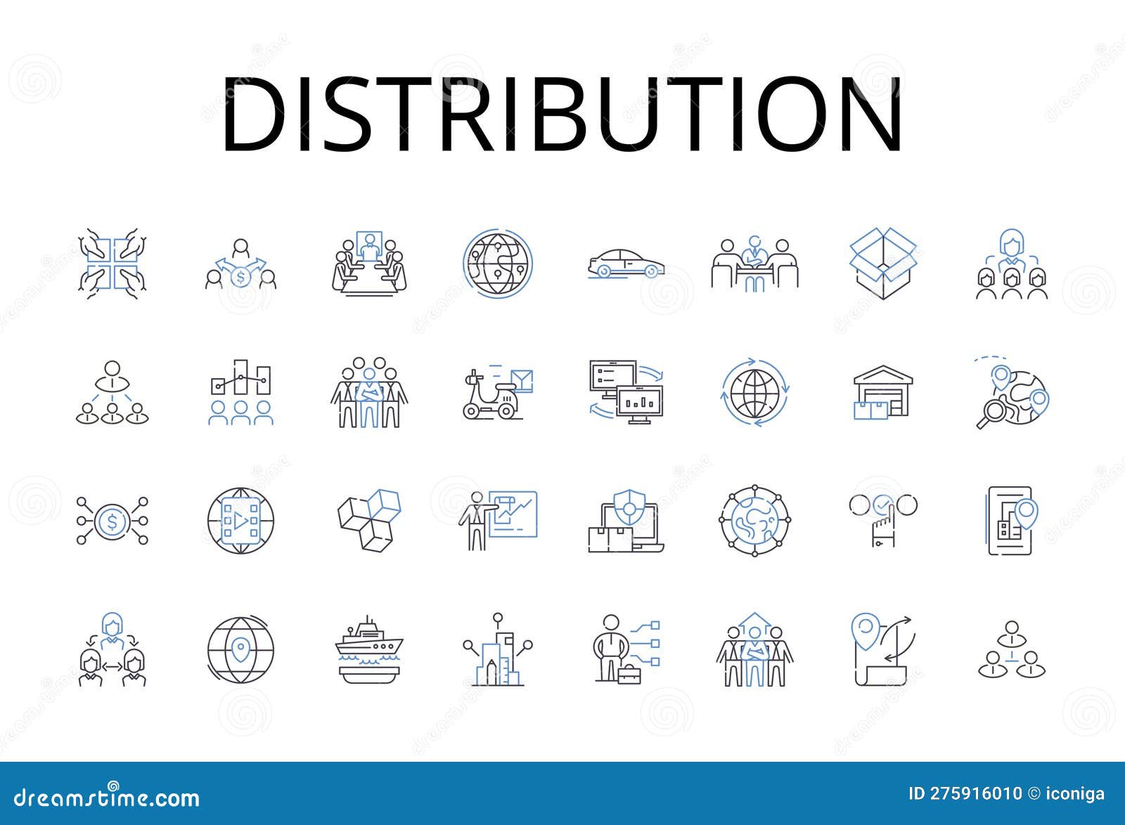 Distribution Line Icons Collection. Dispensation, Allotment, Delivery ... Distribution Line Icons Collection. Dispensation, Allotment, Delivery ...