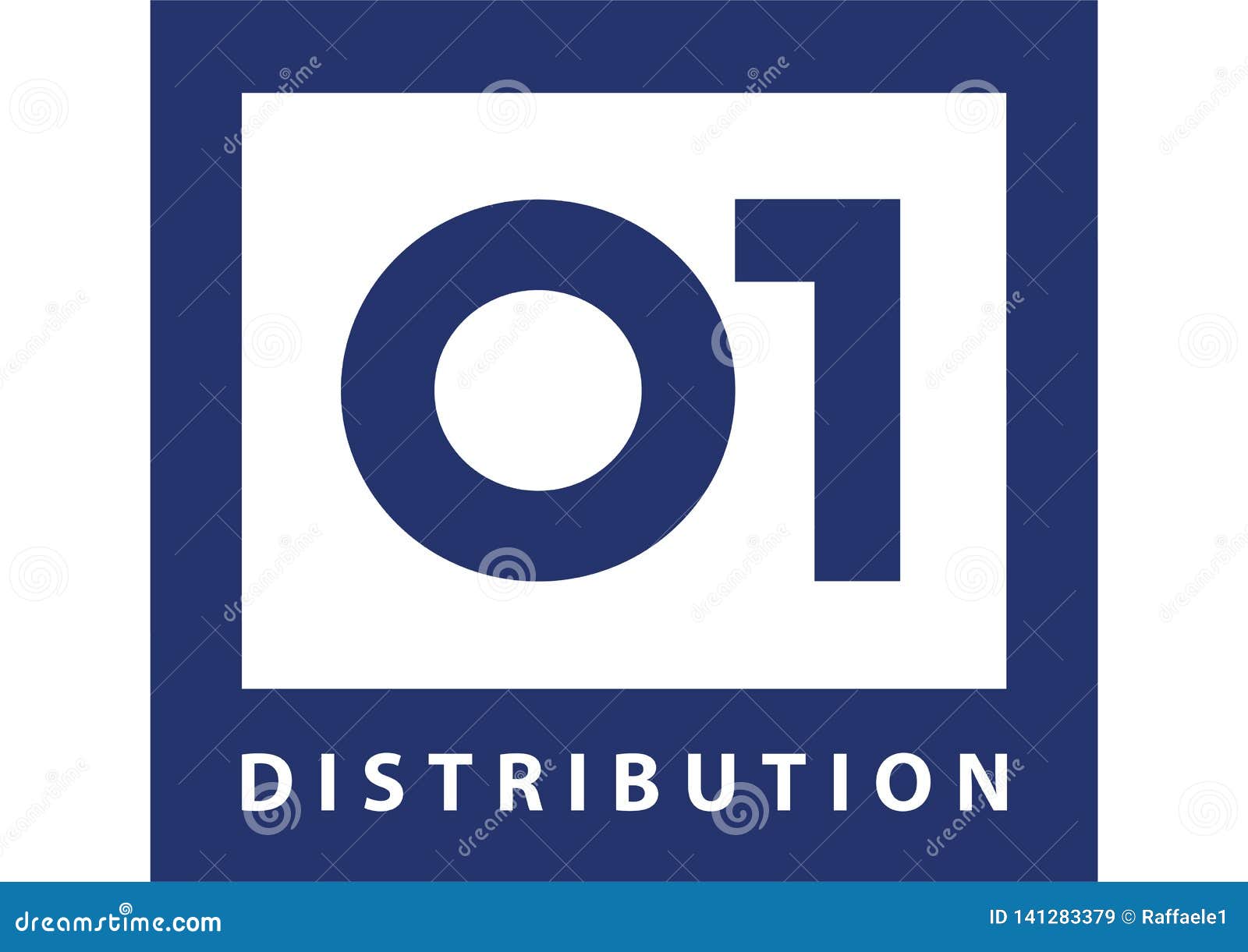 01 Distribution Logo editorial stock image. Illustration of format ...