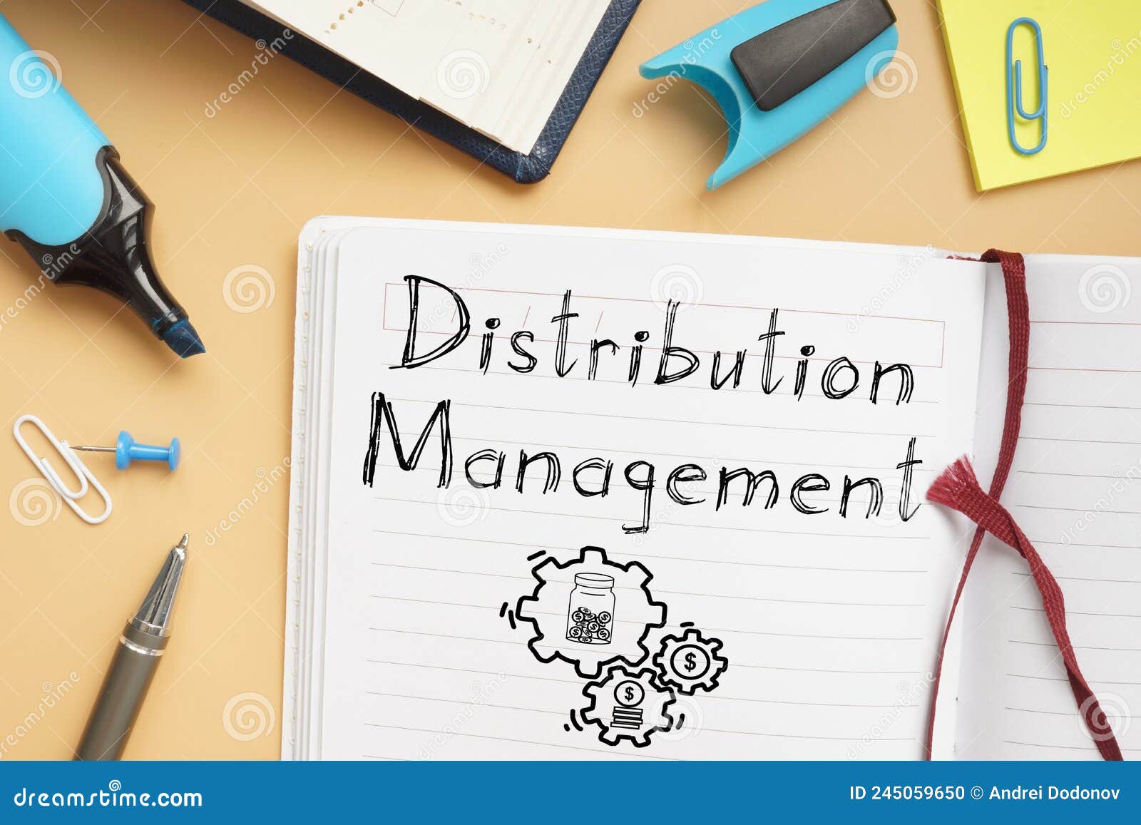 Distribution Management S Shown on the Photo Using the Text Stock Photo ...