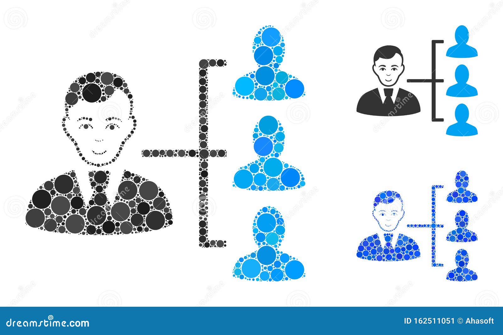 Distribution Manager Mosaic Icon of Circle Dots Stock Vector ...