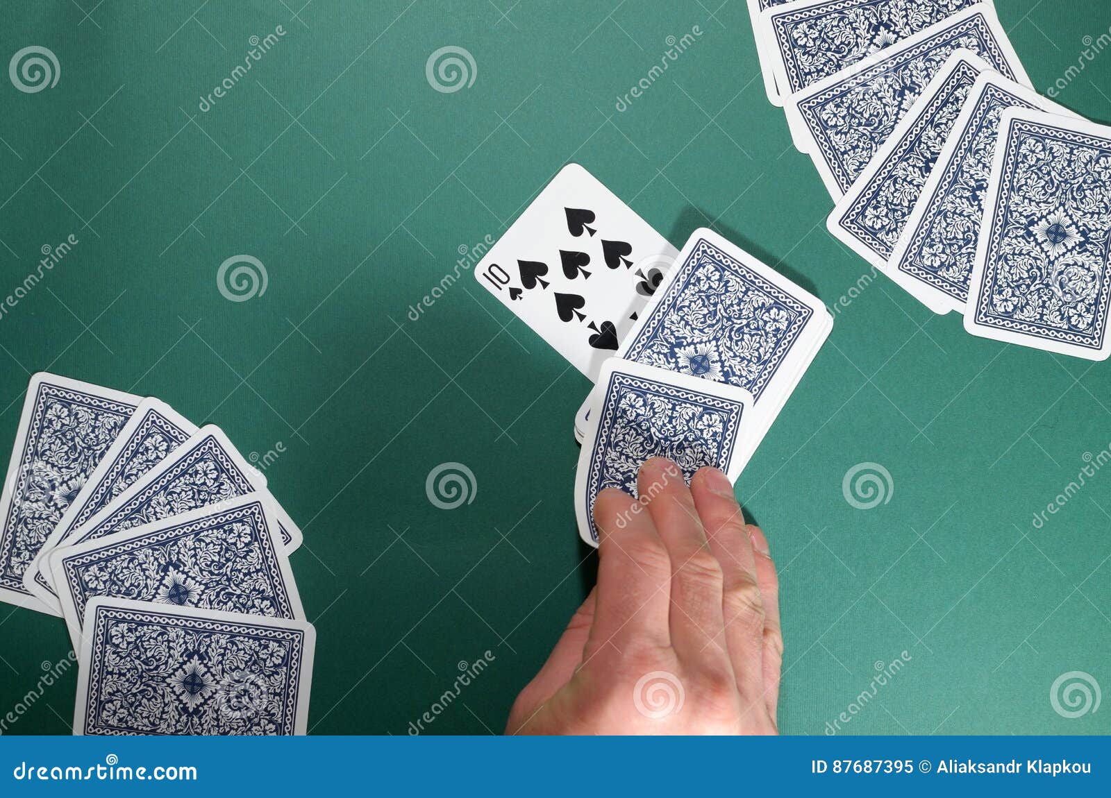 The Distribution of Playing Cards. Stock Image - Image of games, rate ...