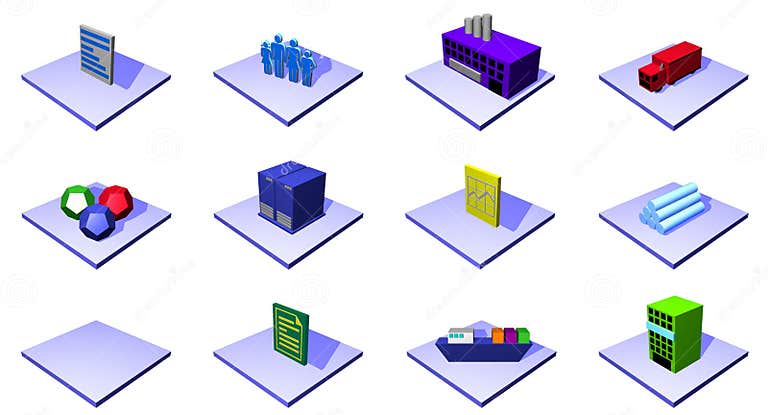 Distribution Supply Chain Diagram Objects and Symb Stock Illustration ...