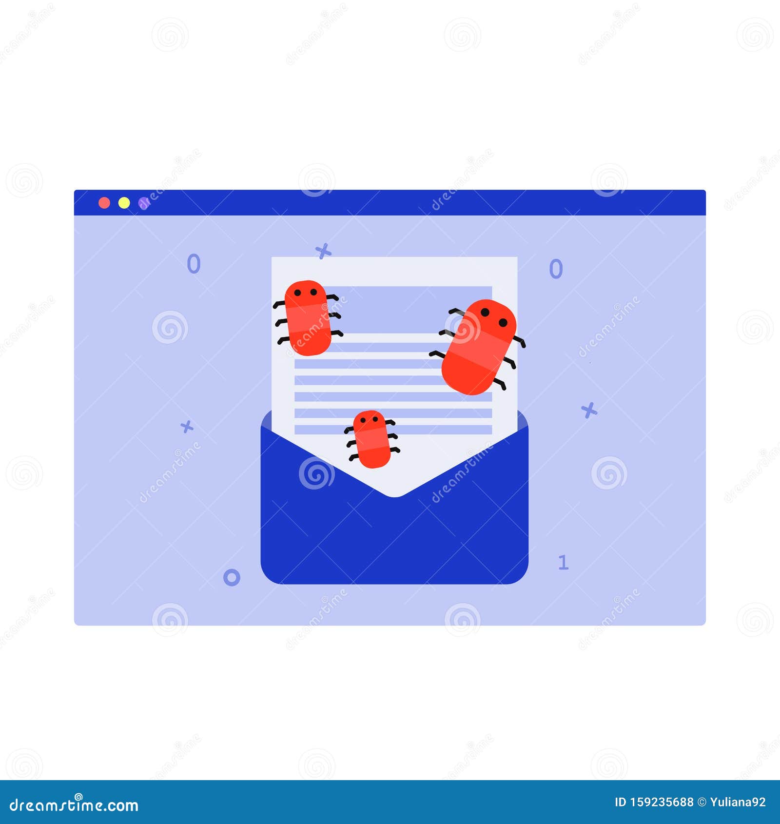 Distribution of Viruses and Malware by Email. Email Hacking Vector ...