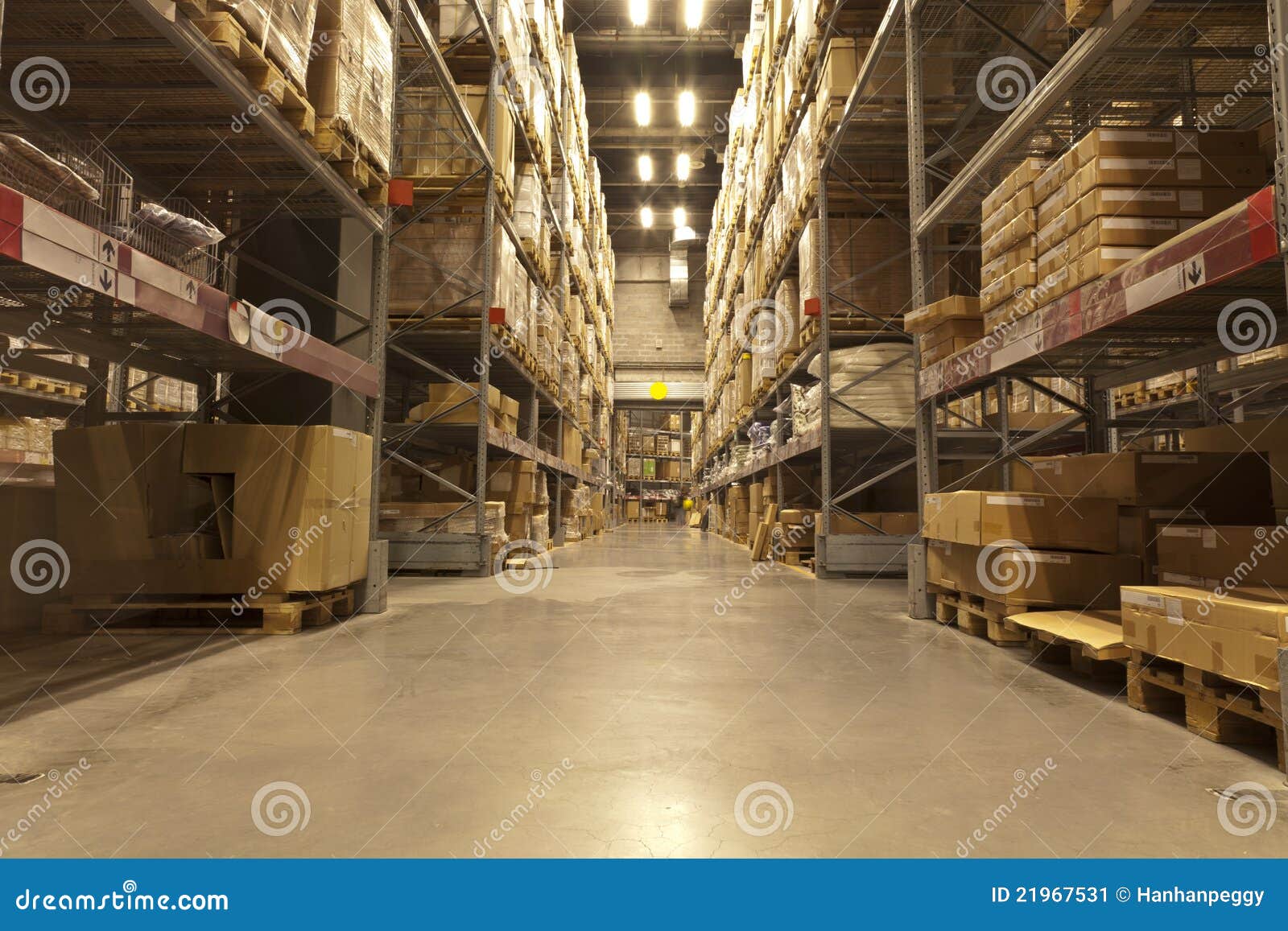 Distribution warehouse stock image. Image of industry - 21967531