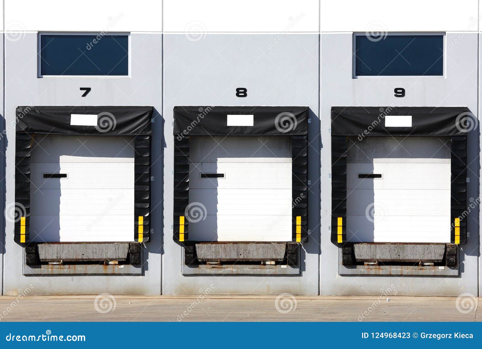 Loading Dock of a Distribution Warehouse Stock Image - Image of ...