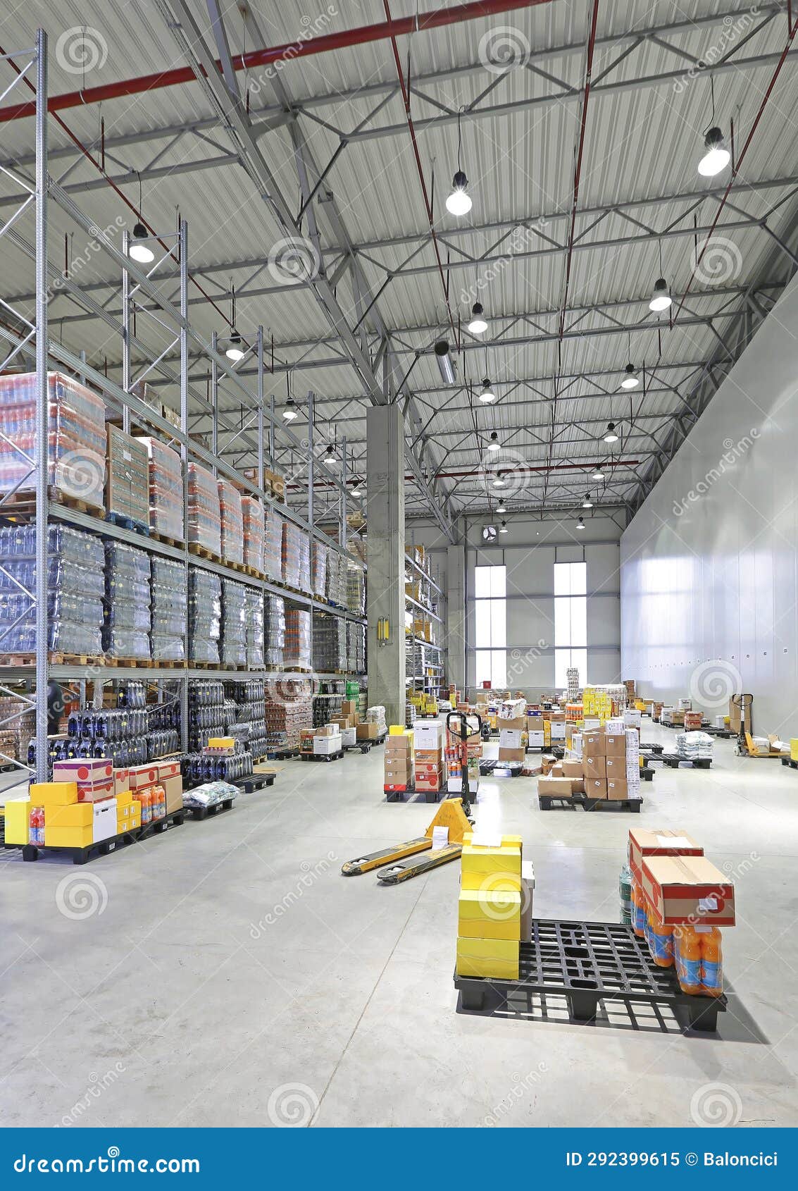 Distribution Warehouse Interior Stock Image - Image of shelving ...