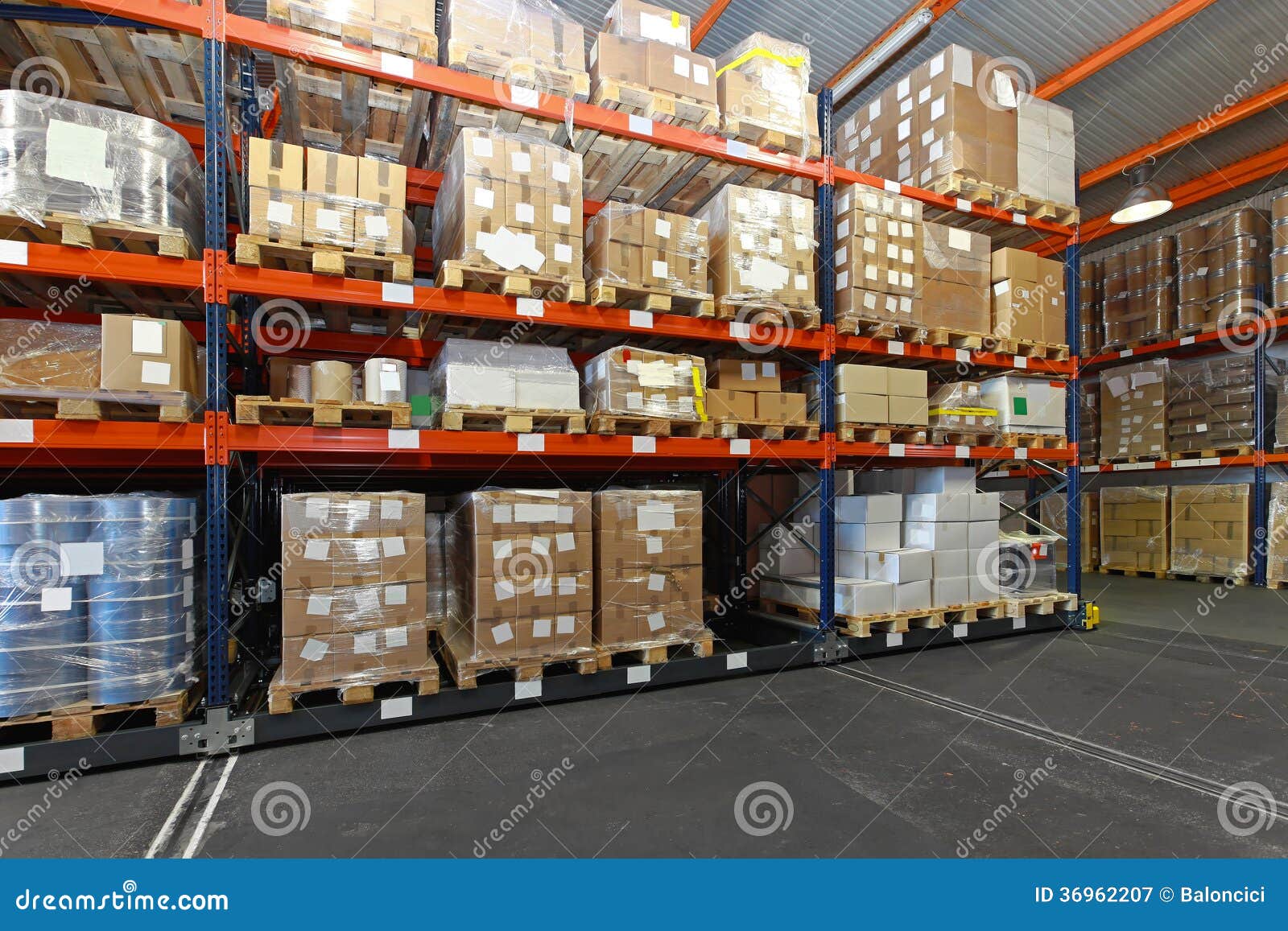 Distribution warehouse stock image. Image of industry - 36962207