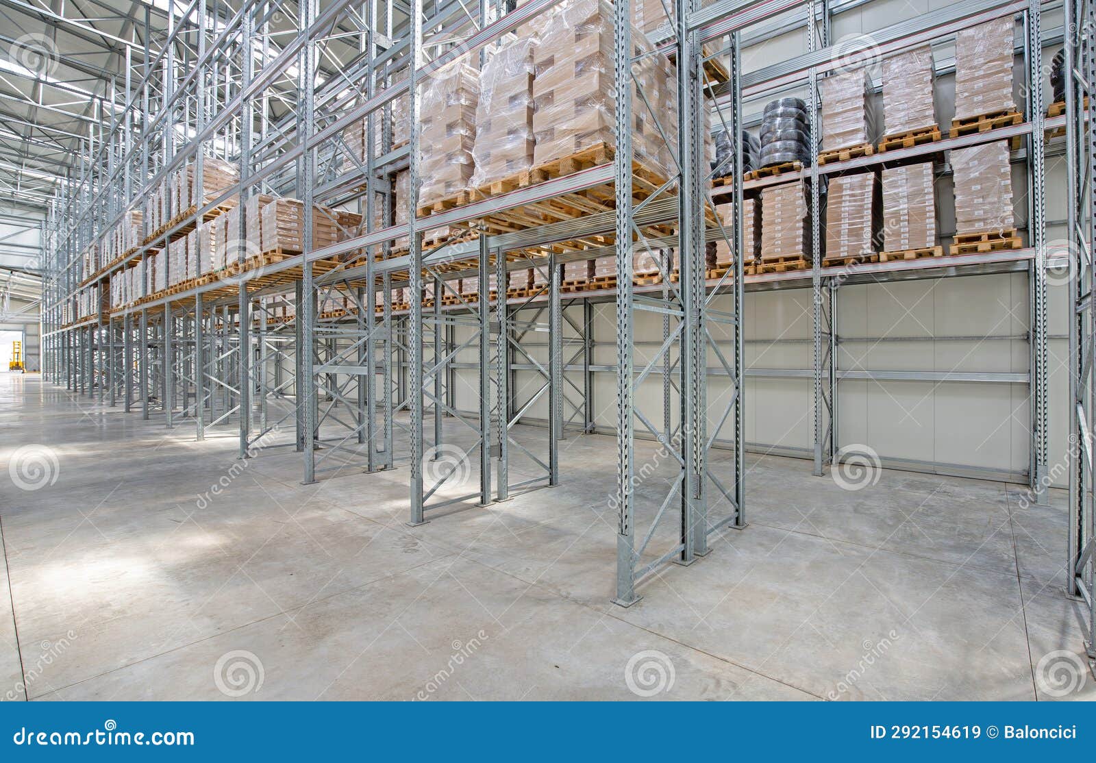 Distribution Warehouse Shelving Stock Image - Image of logistics ...
