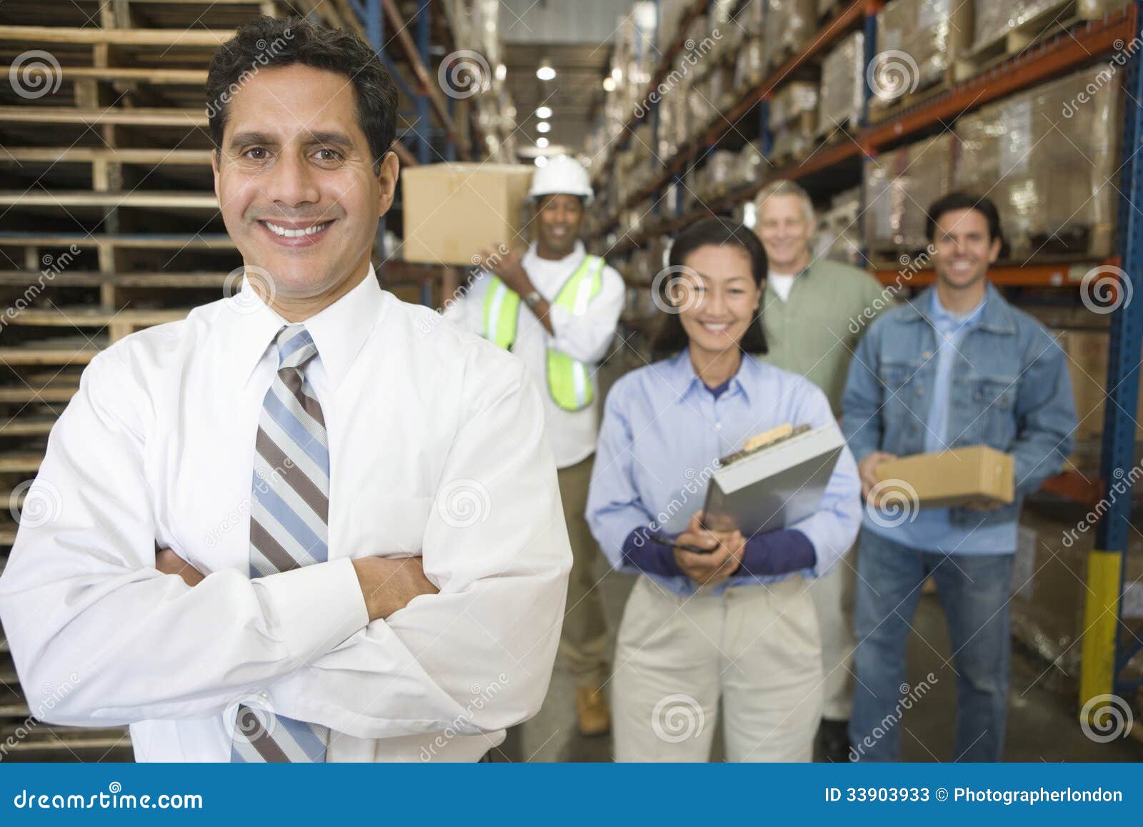 Distribution Warehouse Staff Stock Image - Image of distribution ...