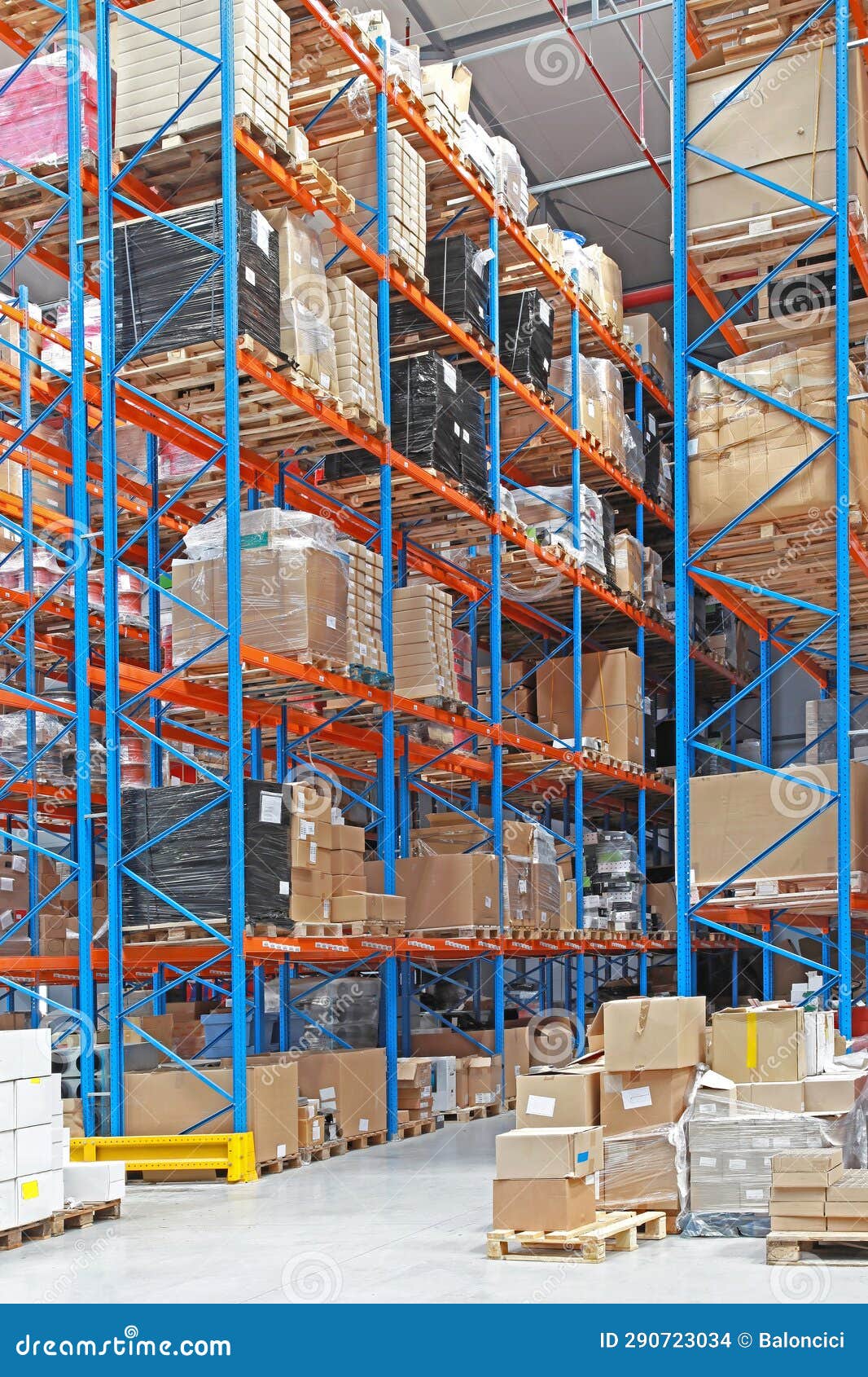 Distribution Warehouse Storage Stock Photo - Image of cardboard ...