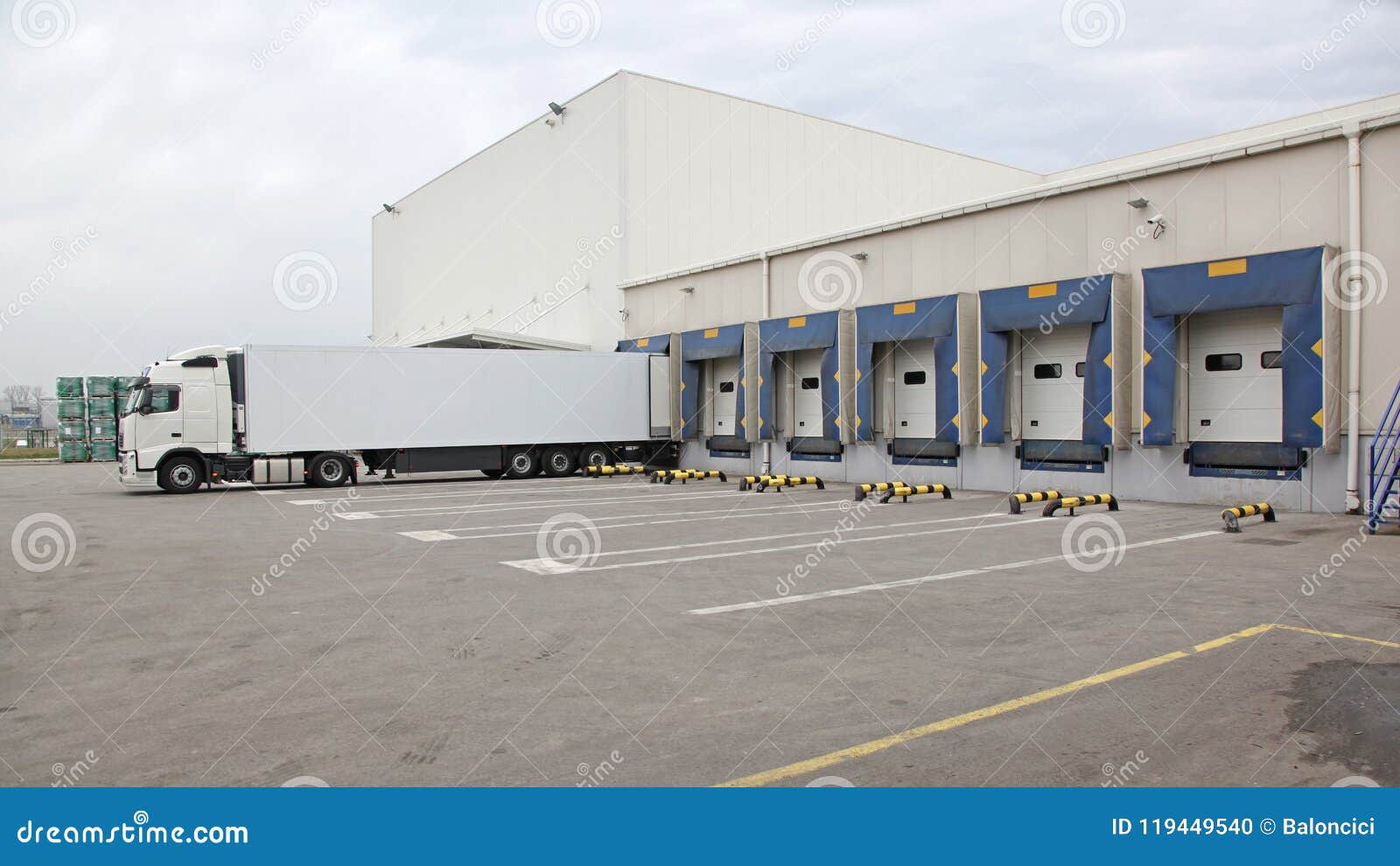 Distribution Warehouse stock photo. Image of doors, freight - 119449540