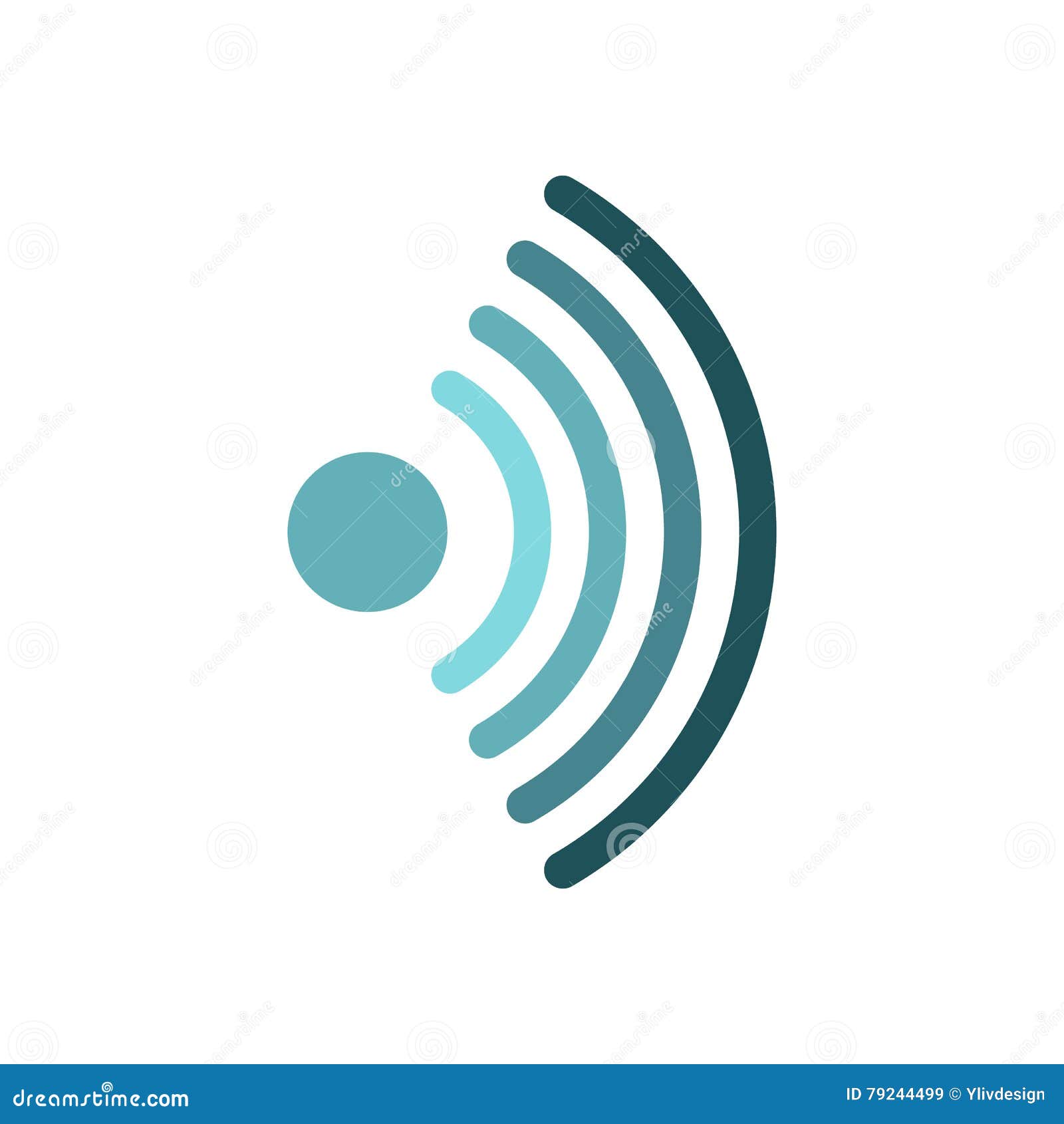 Distribution of Wi-fi Icon, Flat Style Stock Vector - Illustration of ...