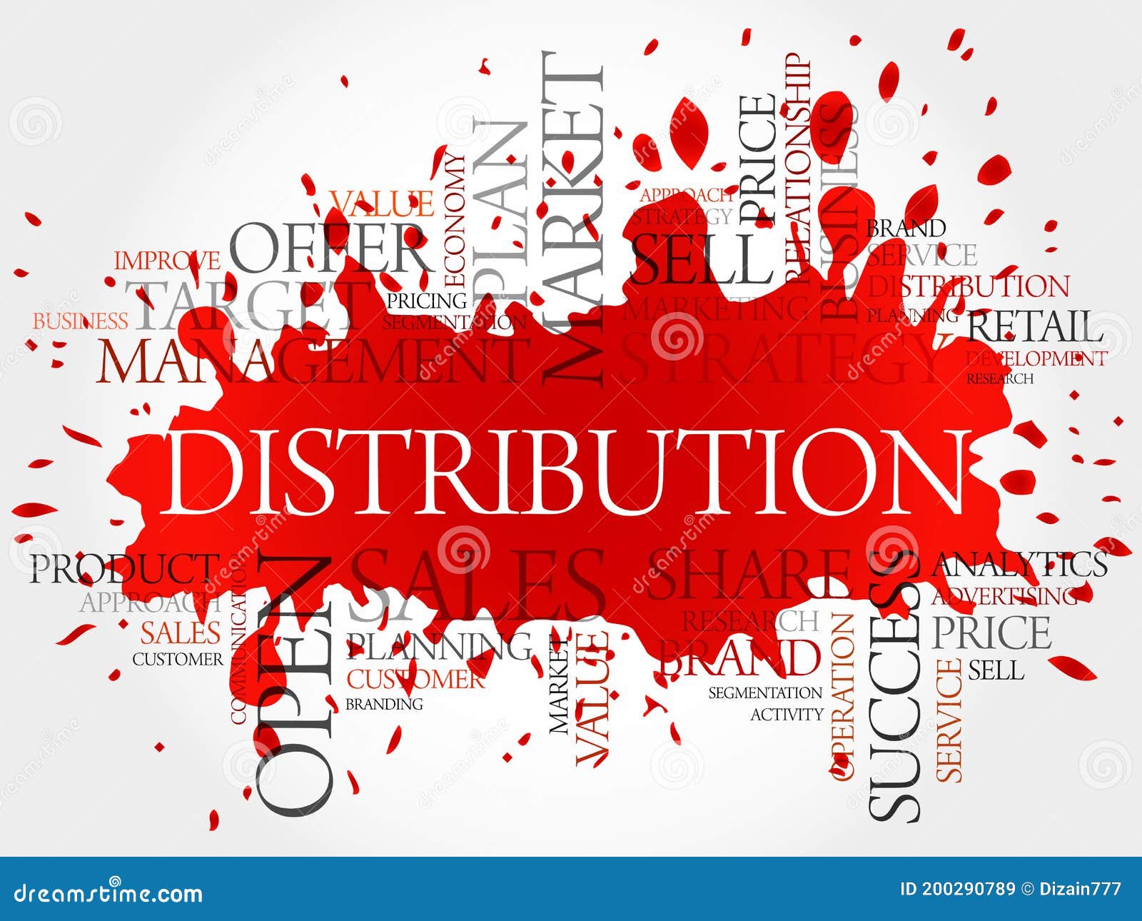 Distribution word cloud stock illustration. Illustration of analysis ...