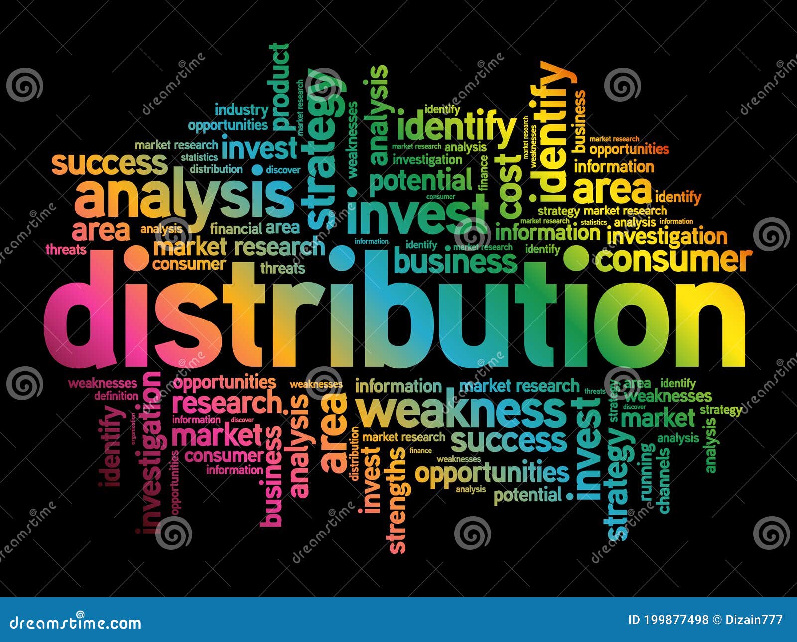 Distribution Word Cloud Collage Stock Illustration - Illustration of ...
