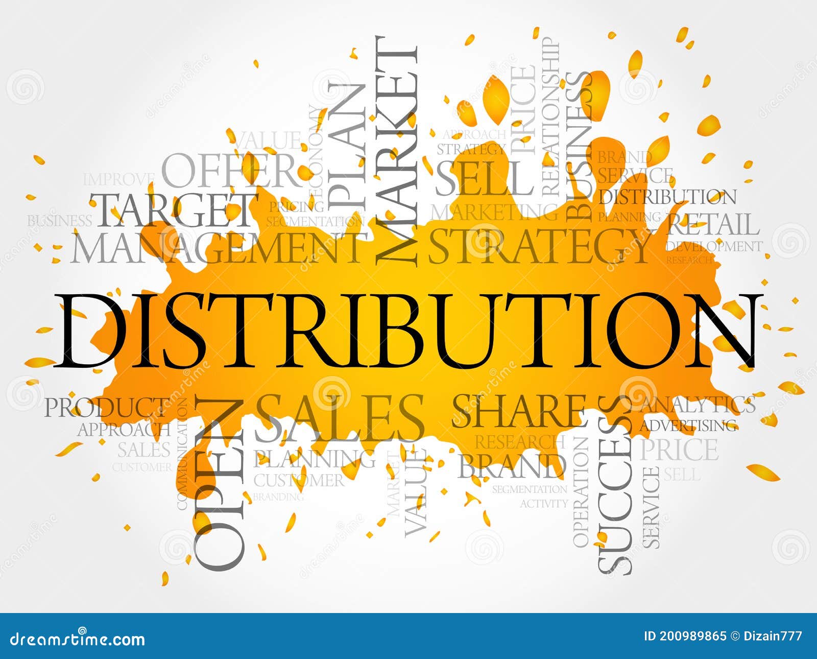 Distribution Word Cloud Collage Stock Illustration - Illustration of ...