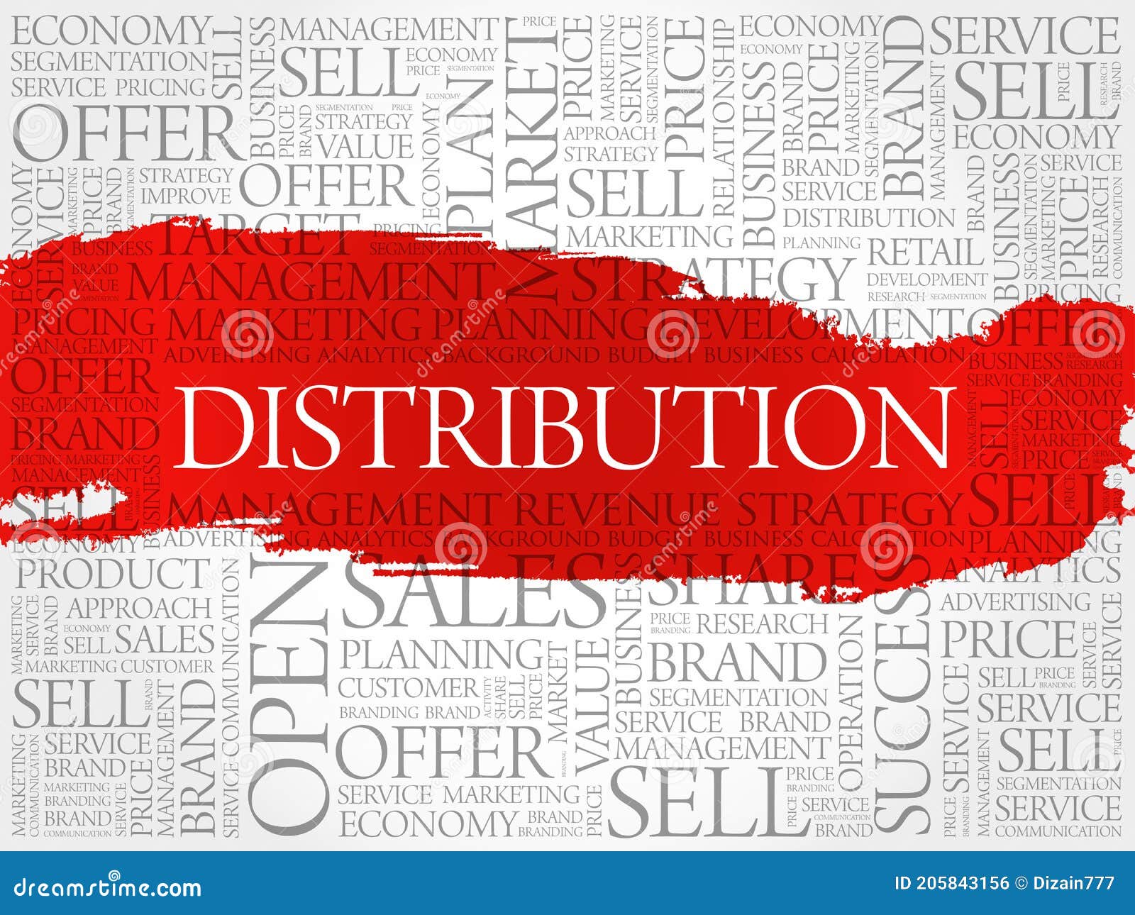 Distribution word cloud stock illustration. Illustration of pricing ...