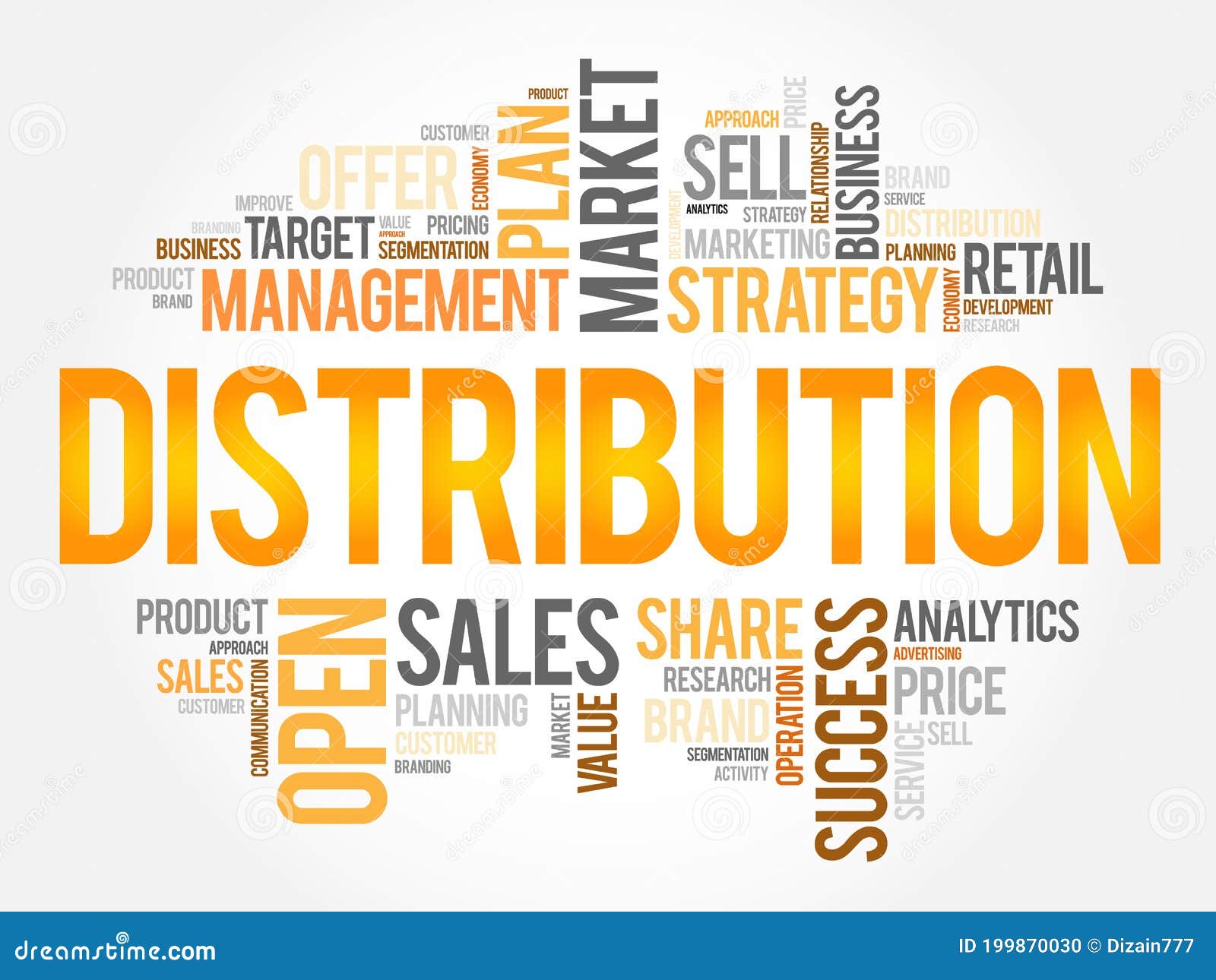 Distribution word cloud stock illustration. Illustration of branding ...