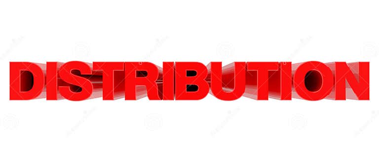 DISTRIBUTION Word Isolated on White Background 3d Rendering Stock ...